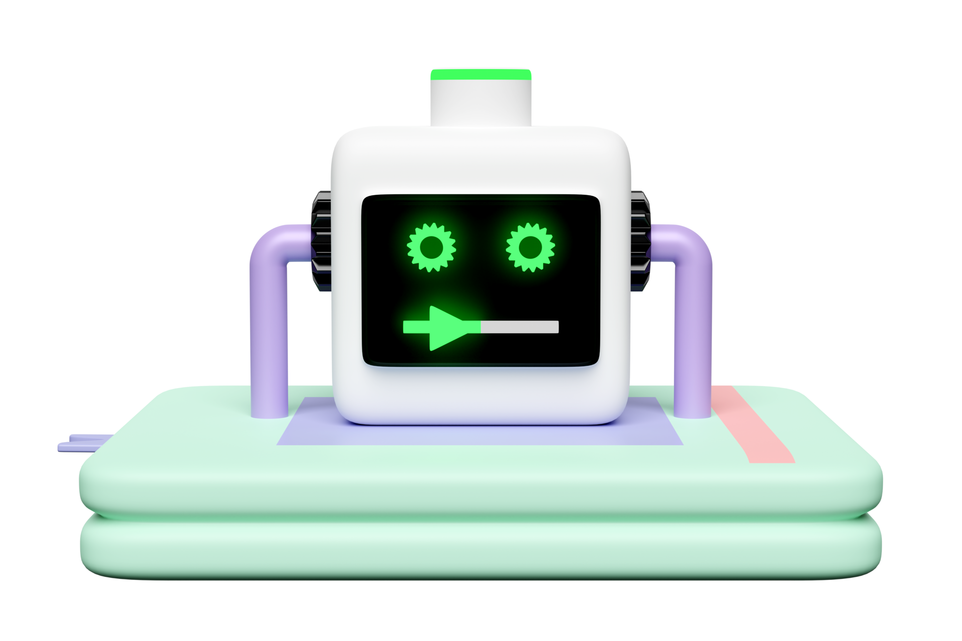 3d Artificial Intelligence, Machine Learning with robot reading book ...