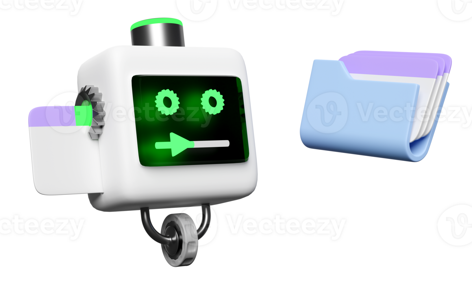 Artificial Intelligence, Machine Learning with robot reading database ...