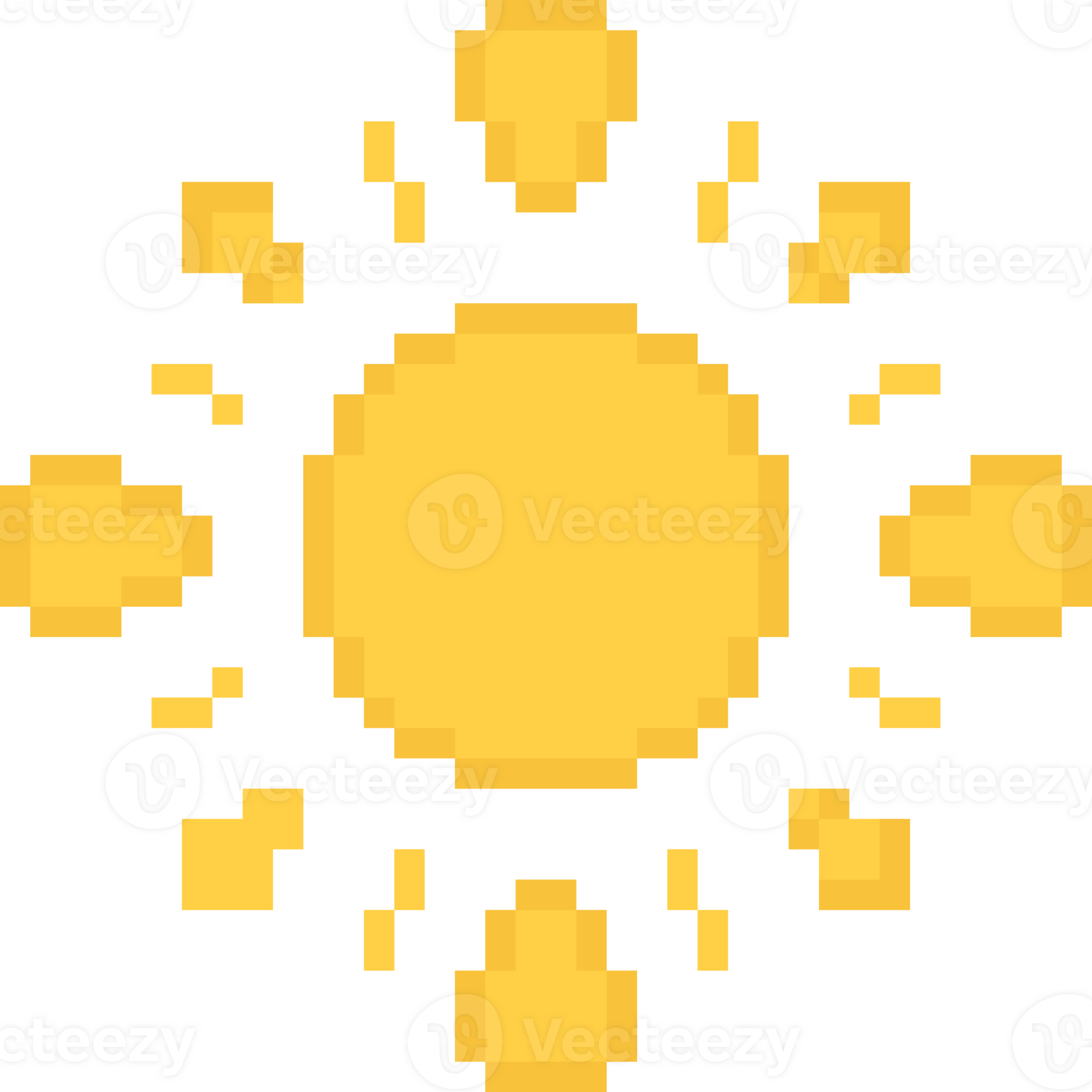 Pixel art summer sun icon 27951017 PNG