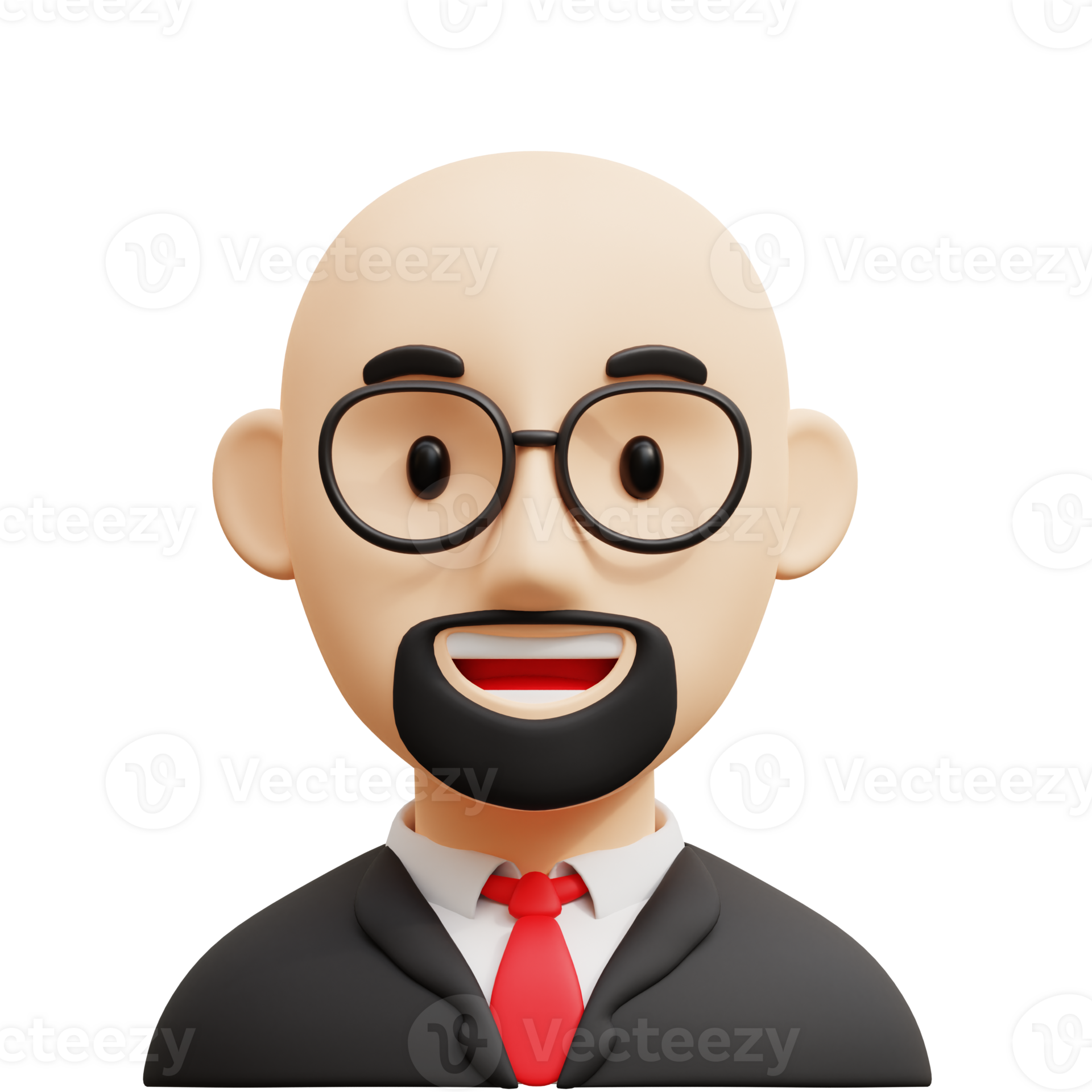 Bald Business Man 3d Avatar Character Illustrations 27951140 Png