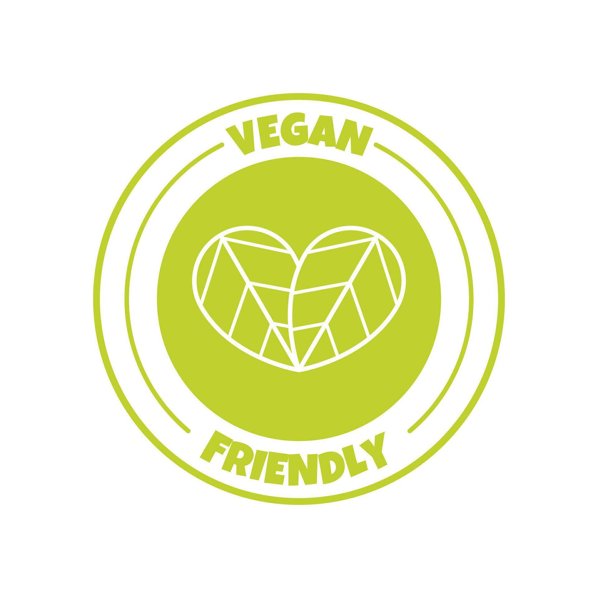Vegan friendly sticker, label, badge and logo. Ecology icon. Logo template with leaves for vegan ...