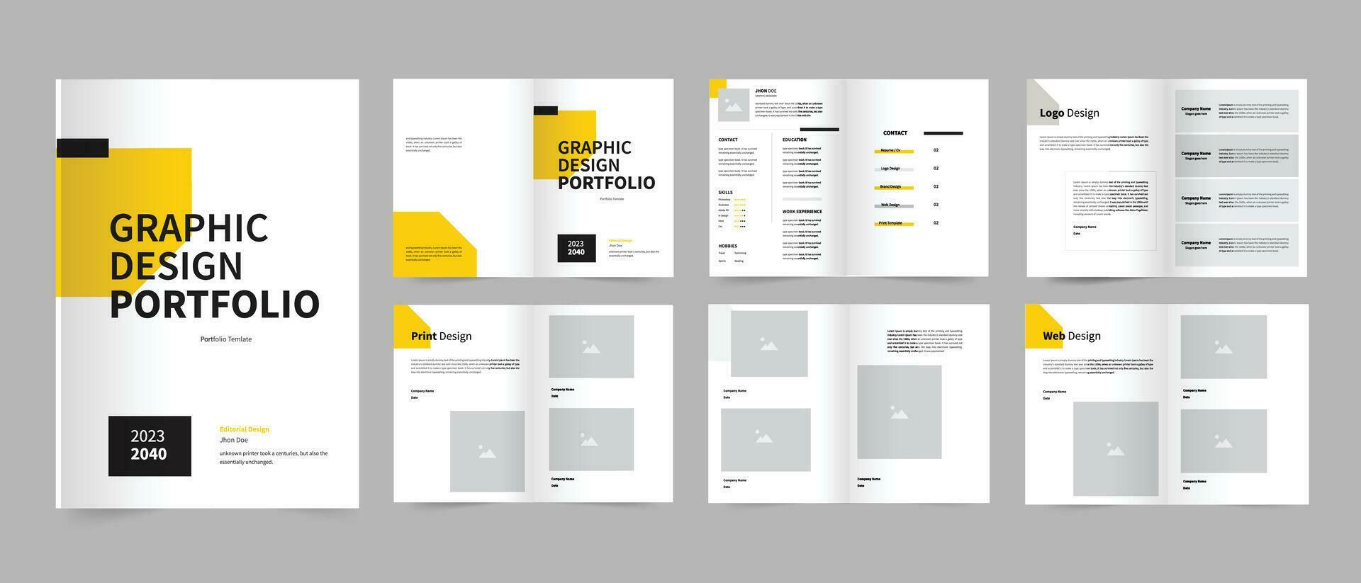 Graphic Design Portfolio Template or Graphic design portfolio layout ...