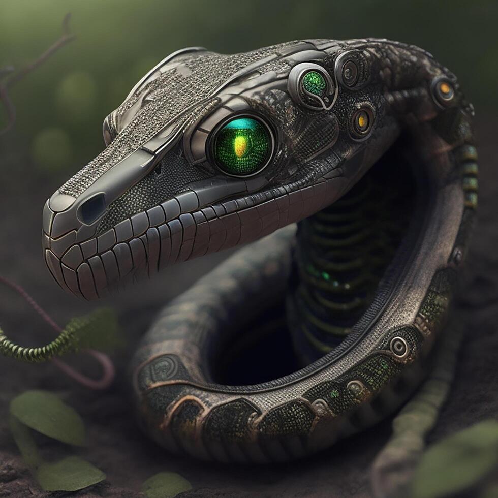 A cyborg snake 27957019 Stock Photo at Vecteezy