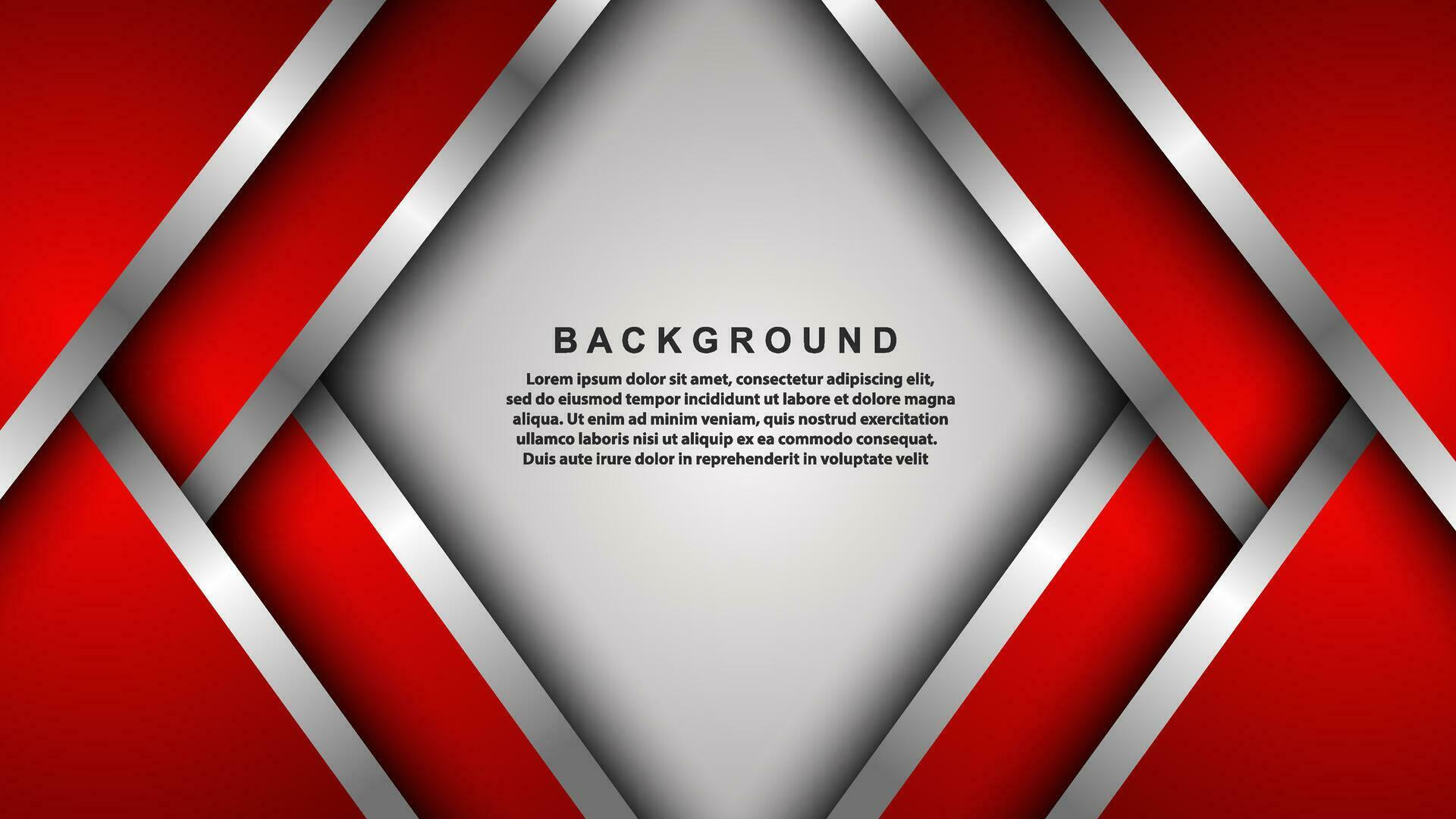 Abstract red overlapping layers background combined with silver ...