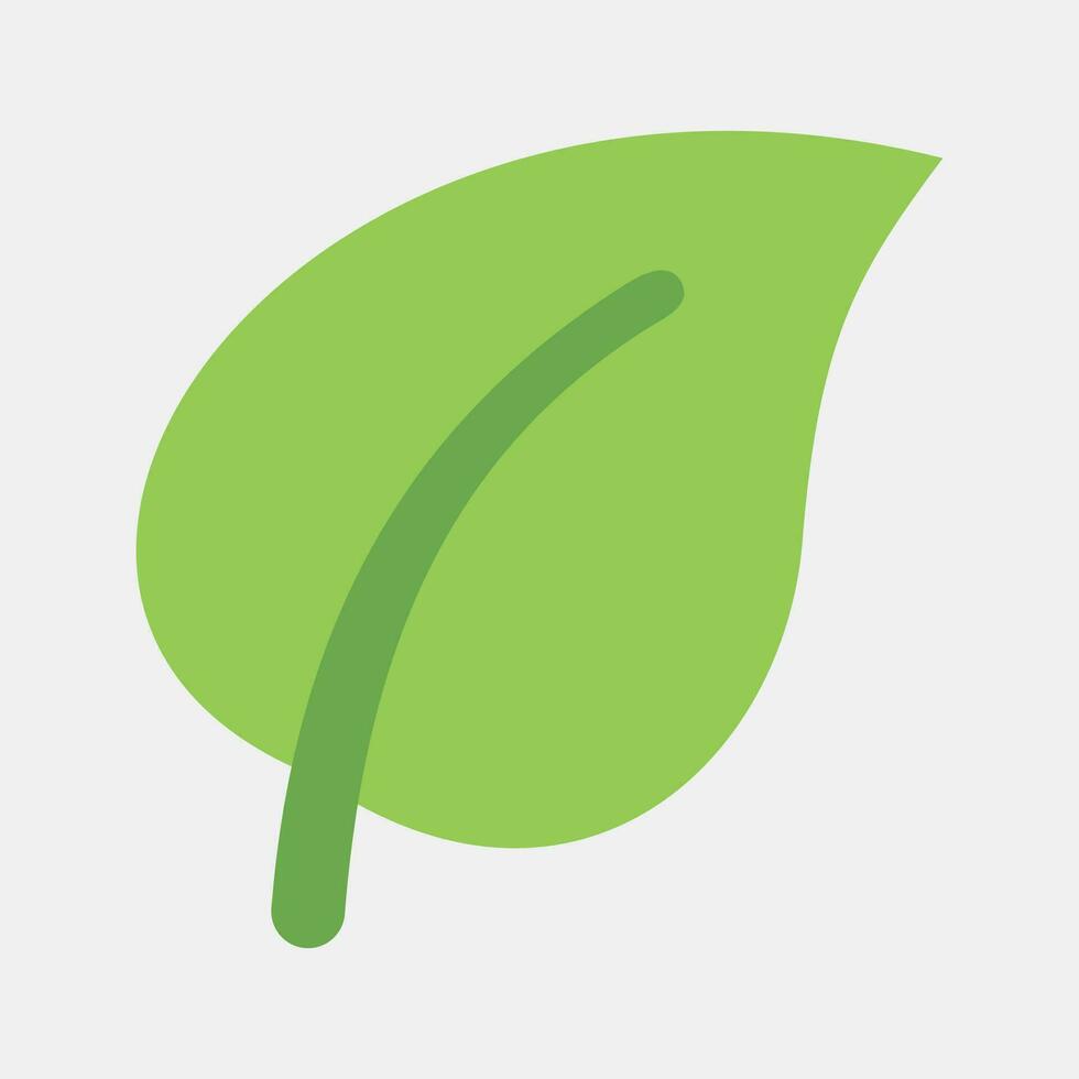 icono hoja. ecología y ambiente elementos. íconos en plano estilo ...