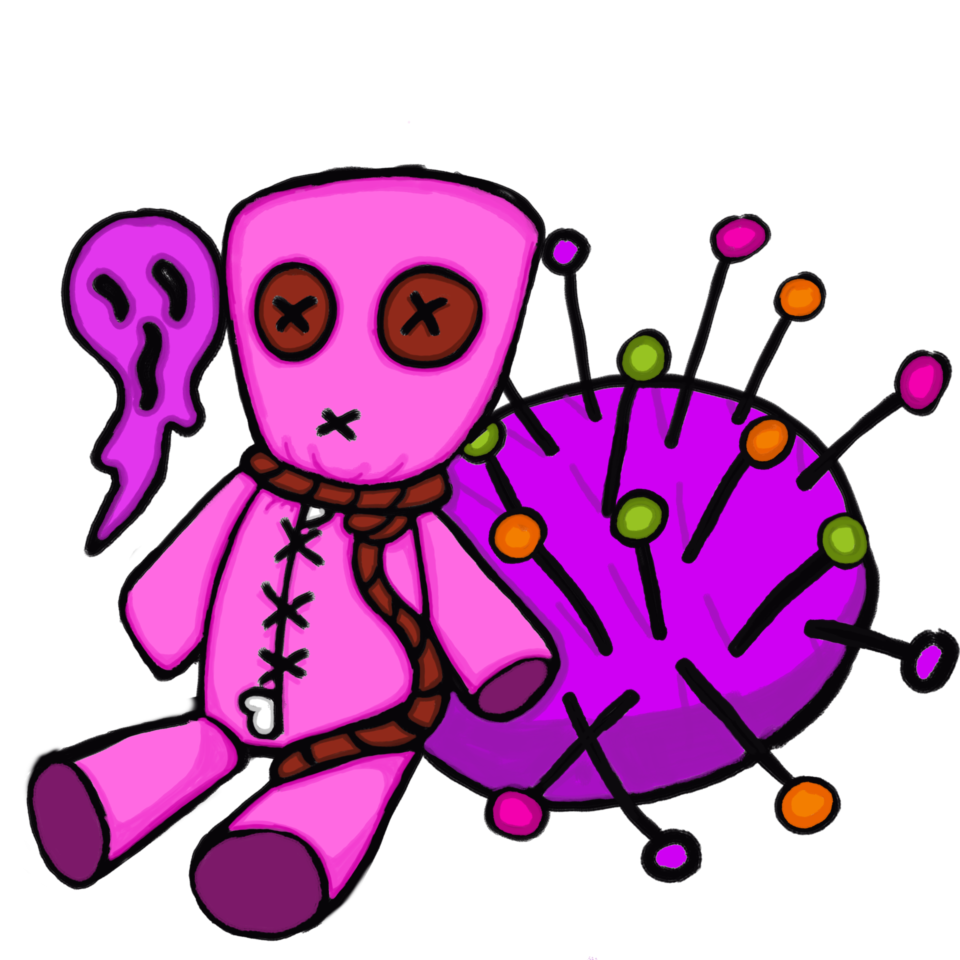 Pink Halloween Sublimation Voodoo Doll 27959436 Png