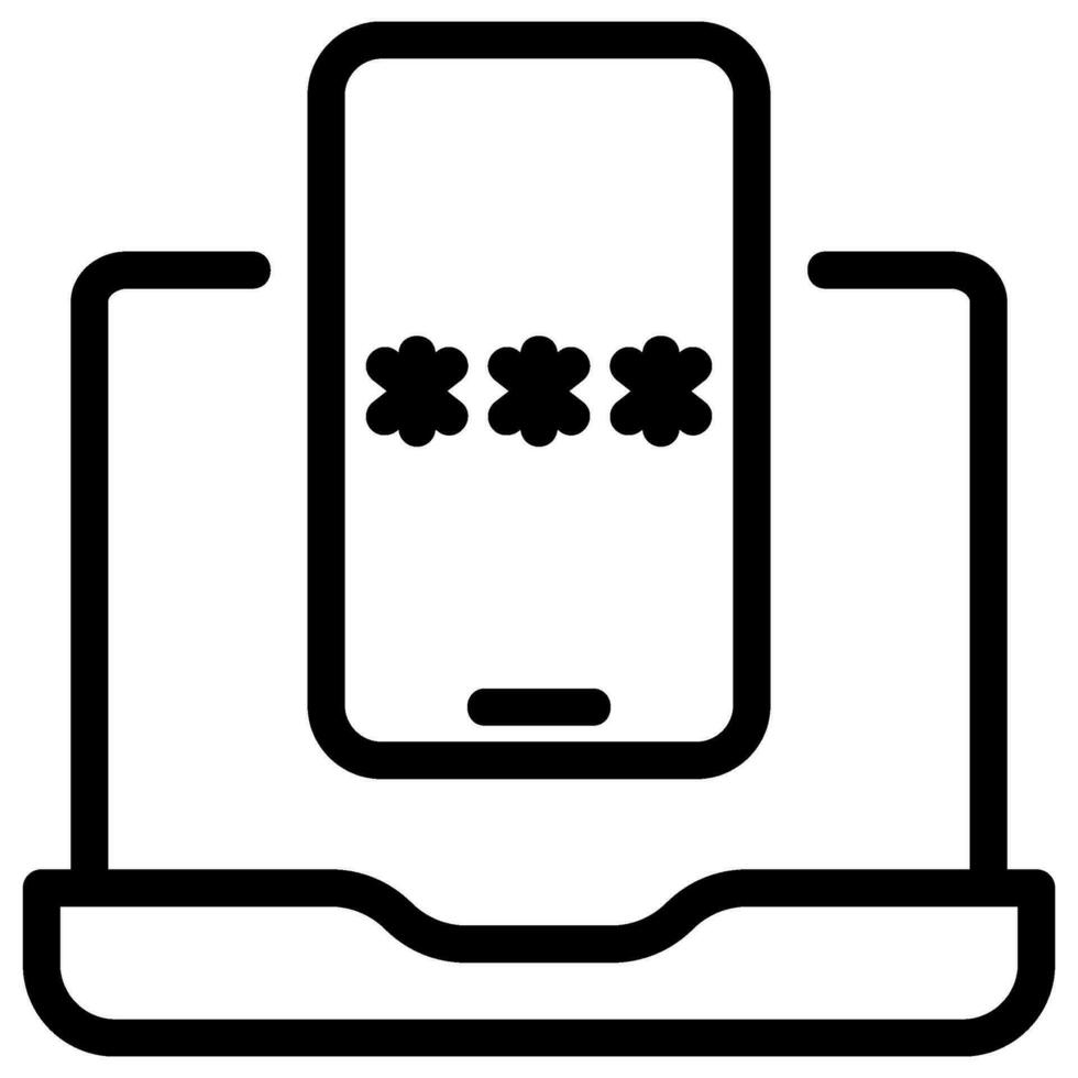two factor authentication line icon 27962305 Vector Art at Vecteezy