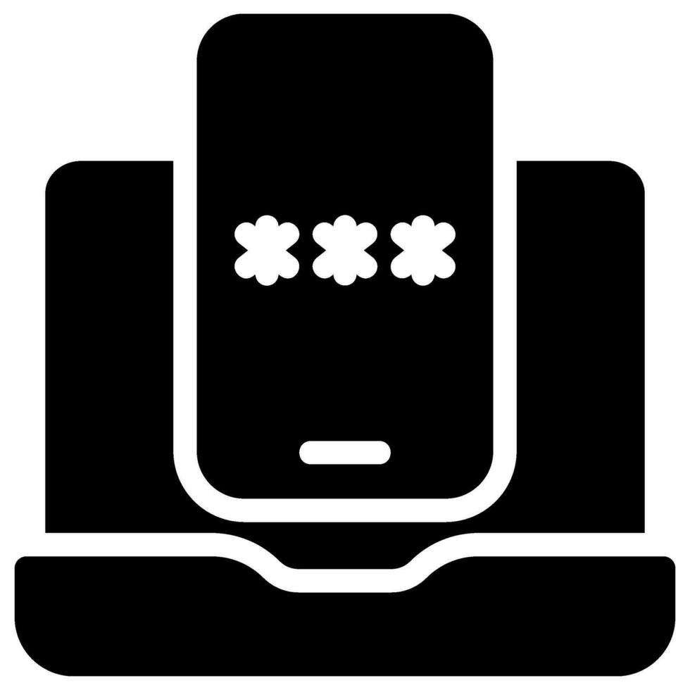 Two Factor Authentication Glyph Icon 27962604 Vector Art At Vecteezy