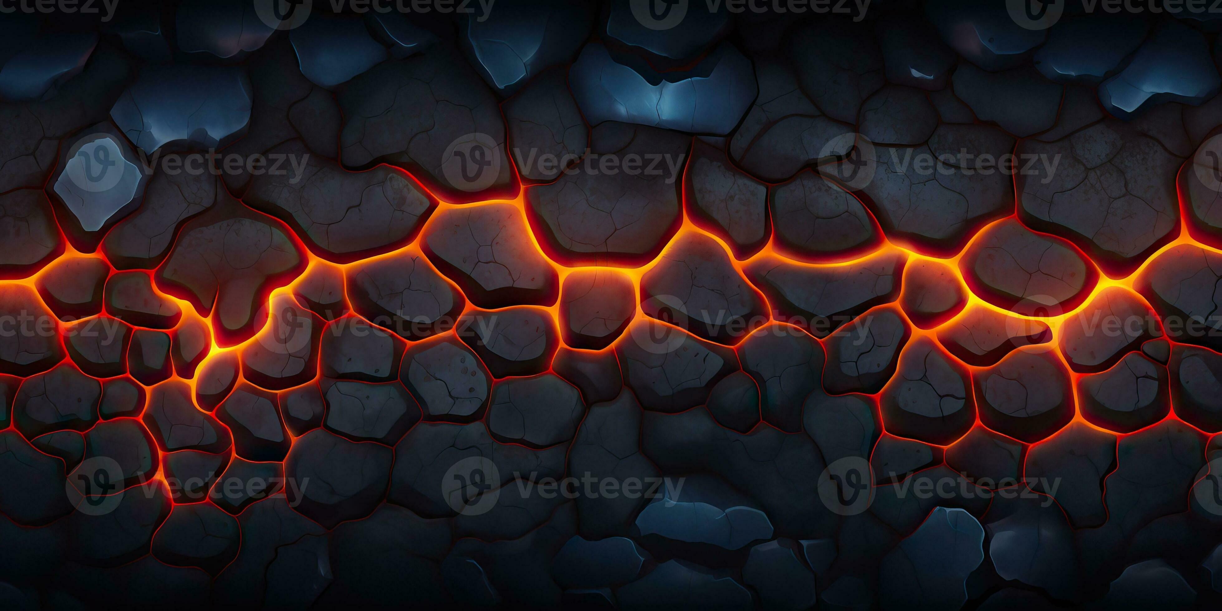 Molten lava texture background. Ground hot lava. Burning coals, crack ...