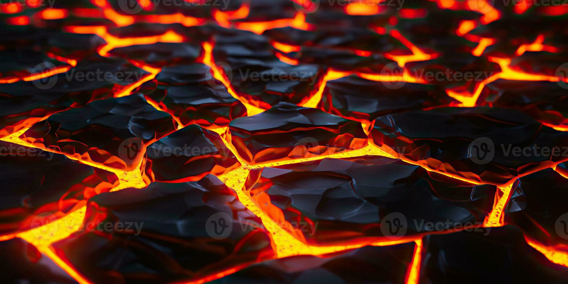 Molten lava texture background. Ground hot lava. Burning coals, crack ...
