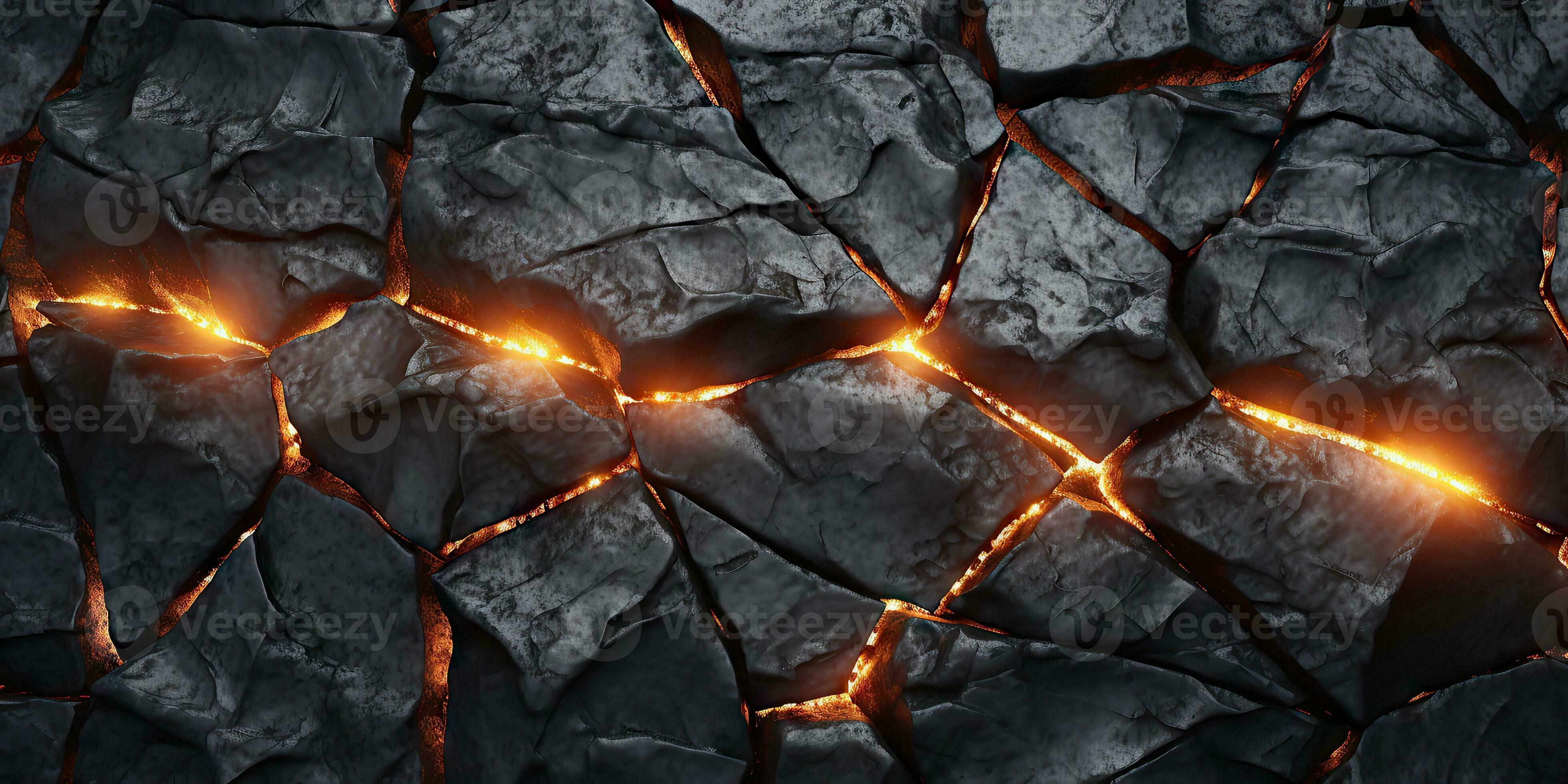 Molten lava texture background. Ground hot lava. Burning coals, crack ...