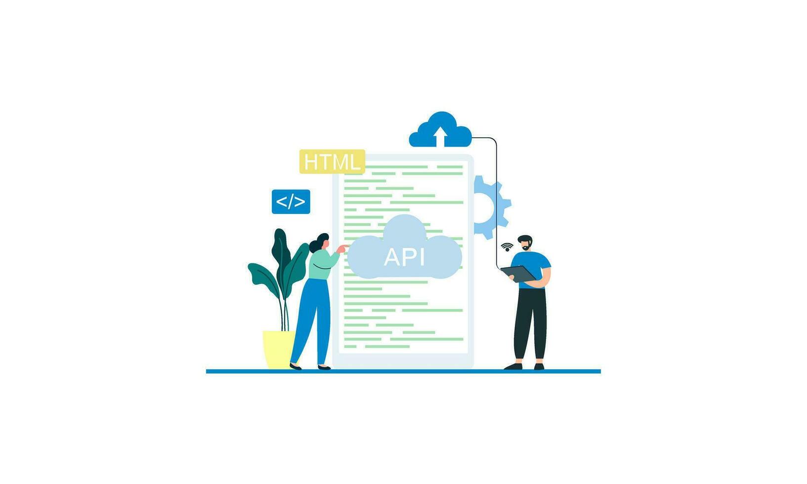 Development concept software development process website interface design improvement ...