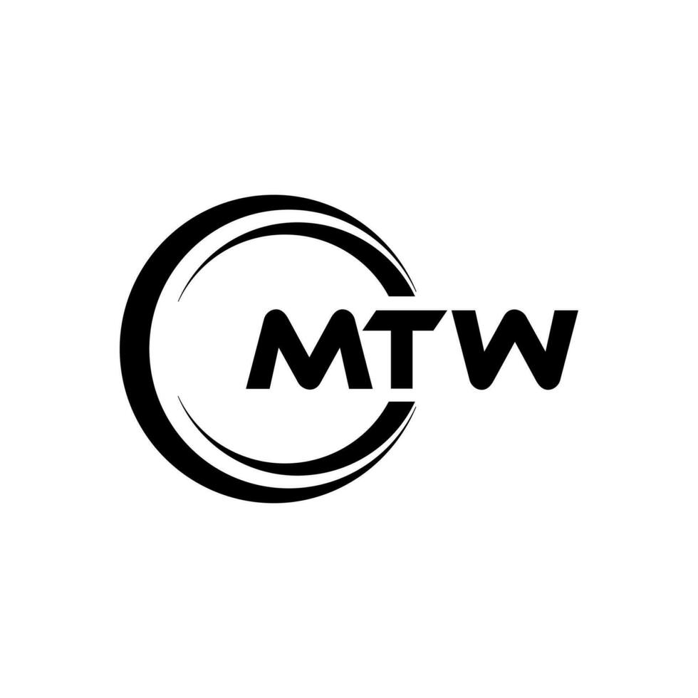 mtw logo diseño, inspiración para un único identidad. moderno elegancia y creativo diseño ...