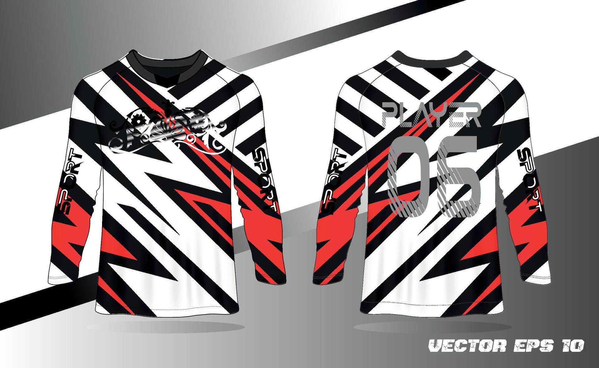 Abstract Textured Sports Jersey Design T Shirt For Racing Football