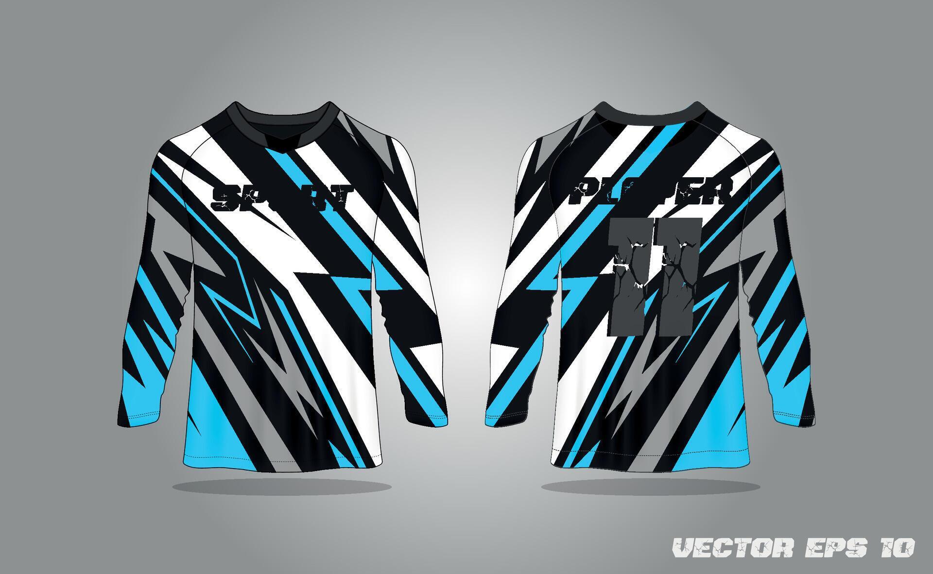 Abstract Textured Sports Jersey Design T Shirt For Racing Football