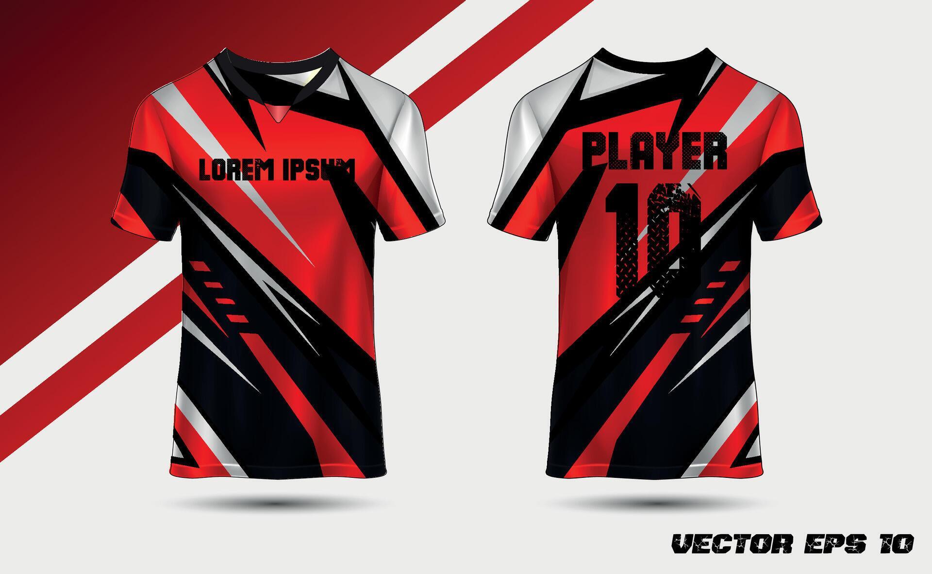 Abstract Textured Sports Jersey Design T Shirt For Racing Football