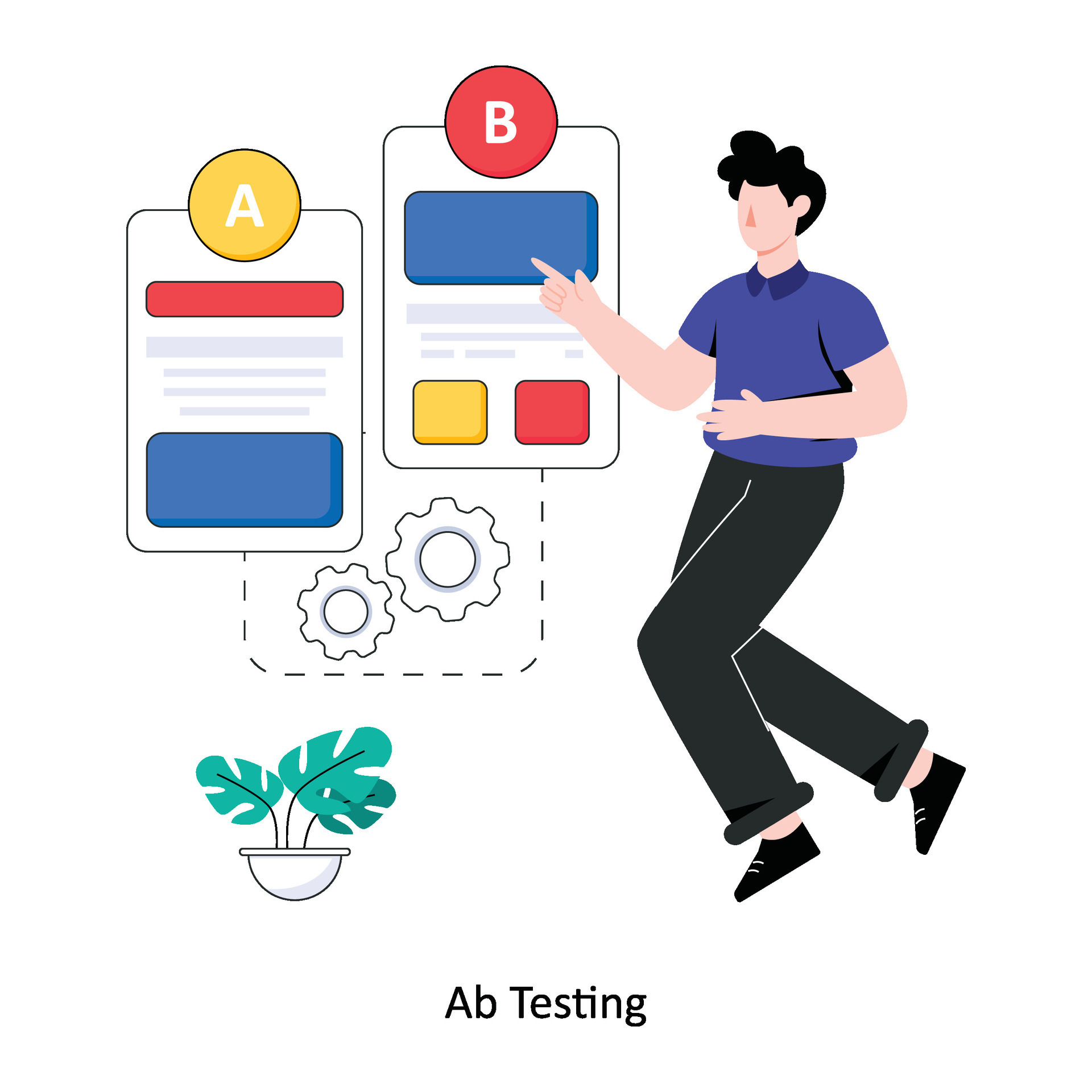 AB Testing Flat Style Design Vector illustration. Stock illustration ...