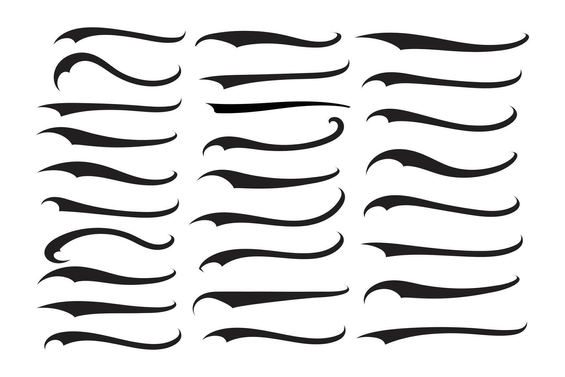 Text Tails Swoosh Baseball Sign, Typography font curve tail, font swoosh tail ornamental vector ...