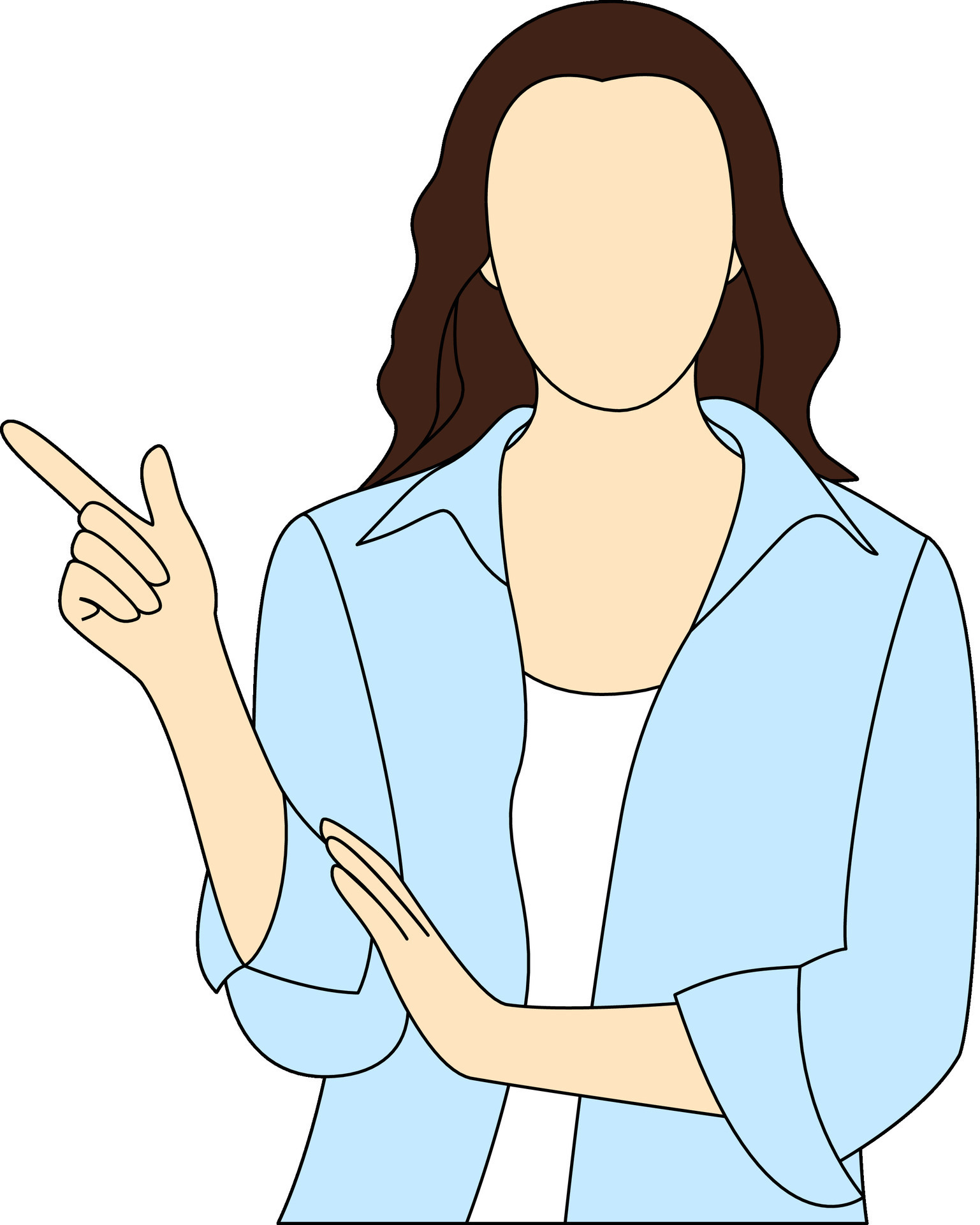 Cartoon Hand Pointing Right