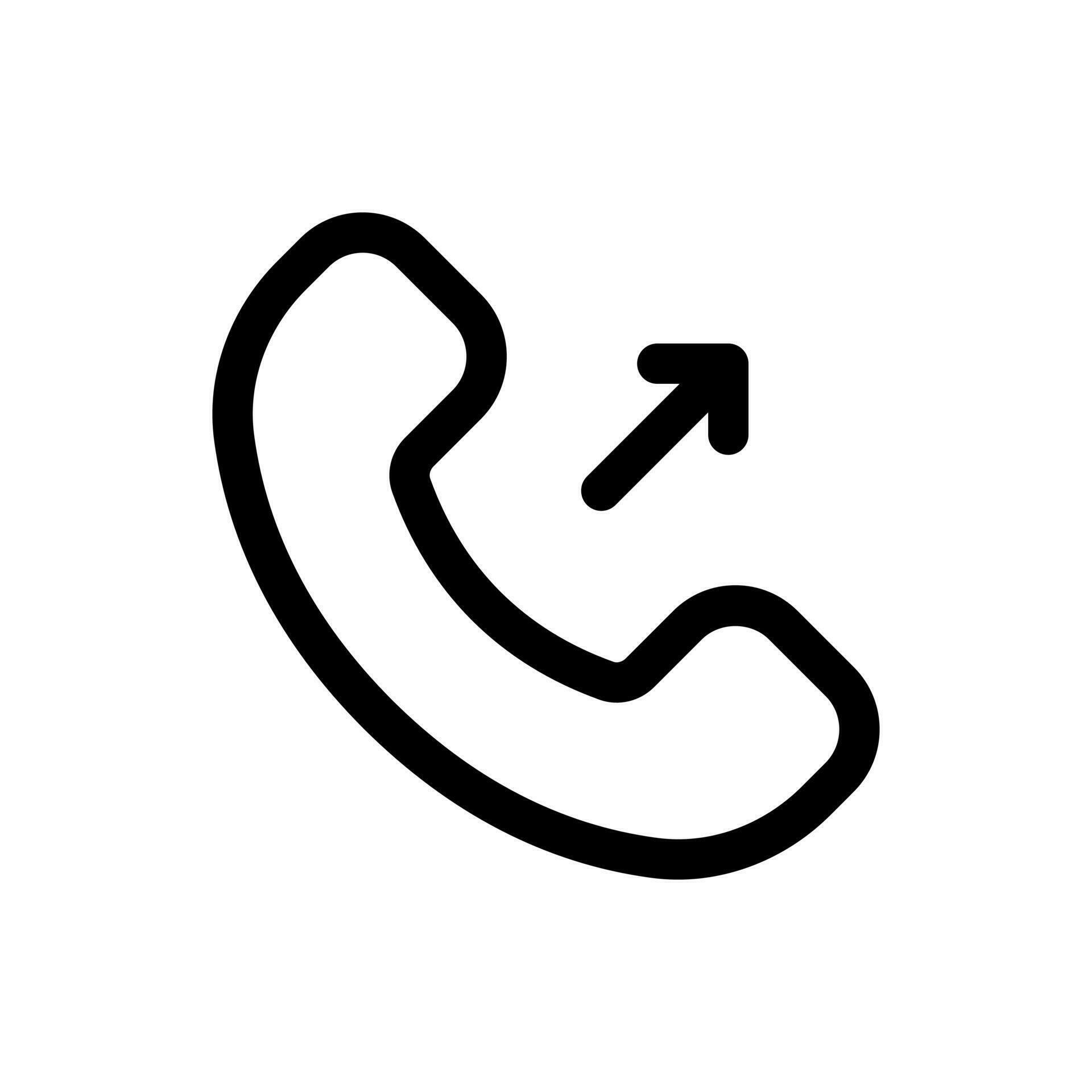 Outgoing Call icon in trendy flat style isolated on white background. Outgoing Call silhouette ...