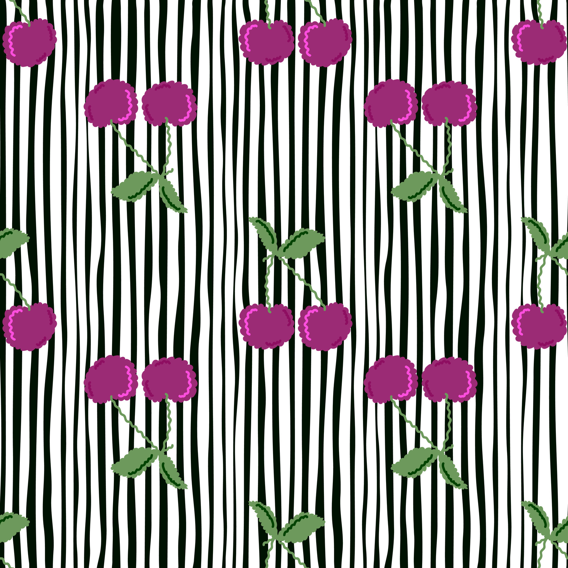 Cute Cherry Seamless Pattern Hand Drawn Cherries Wallpaper 27978948 Vector Art At Vecteezy