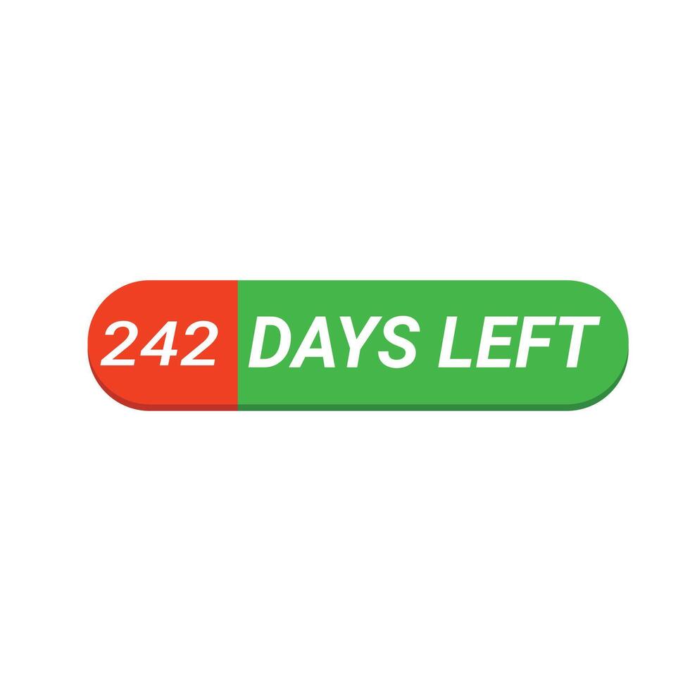 242 Day Counter Design 27984789 Vector Art At Vecteezy
