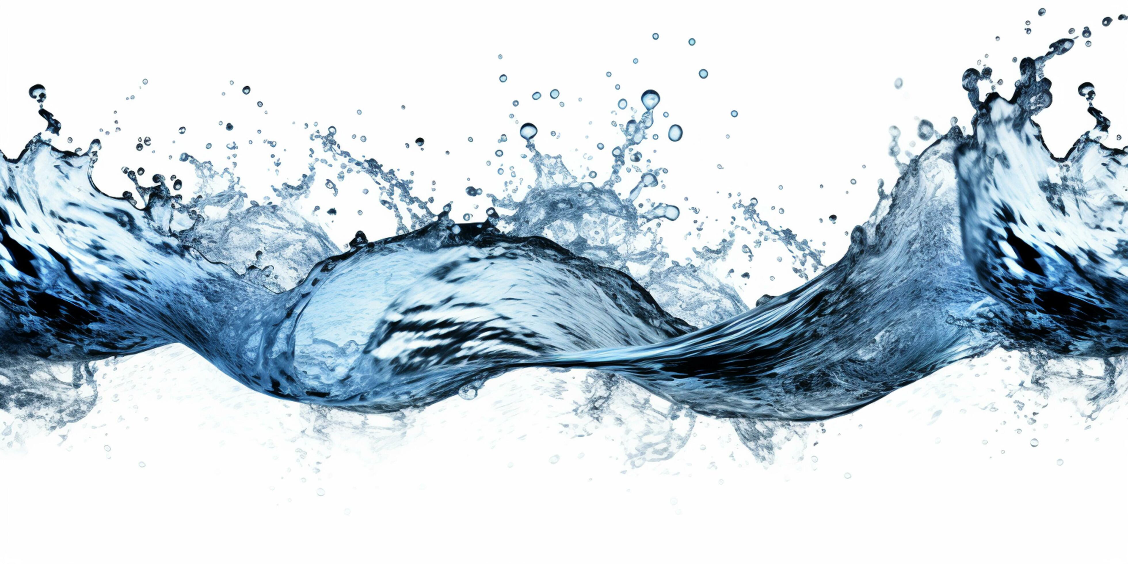 Dynamic Water Splash Water Splashes on White Background - AI generated 27989418 Stock Photo at ...