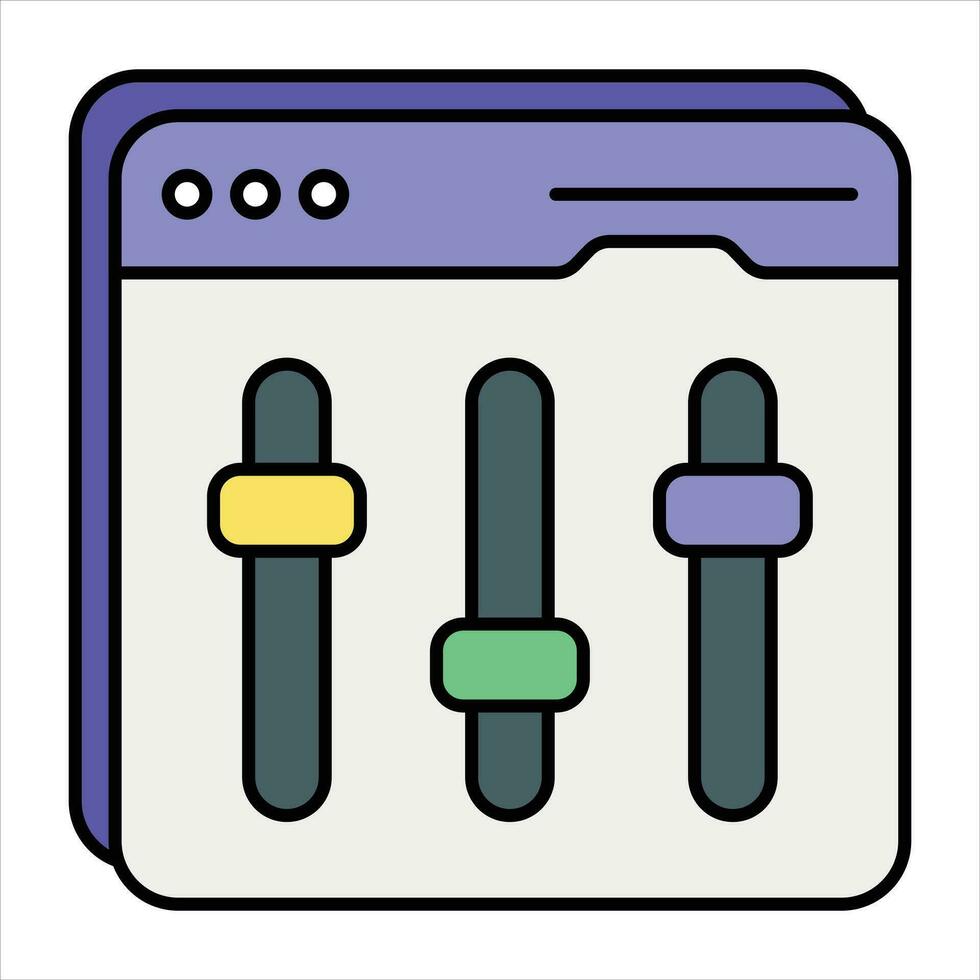 web equalizer color outline icon design style 27990110 Vector Art at ...