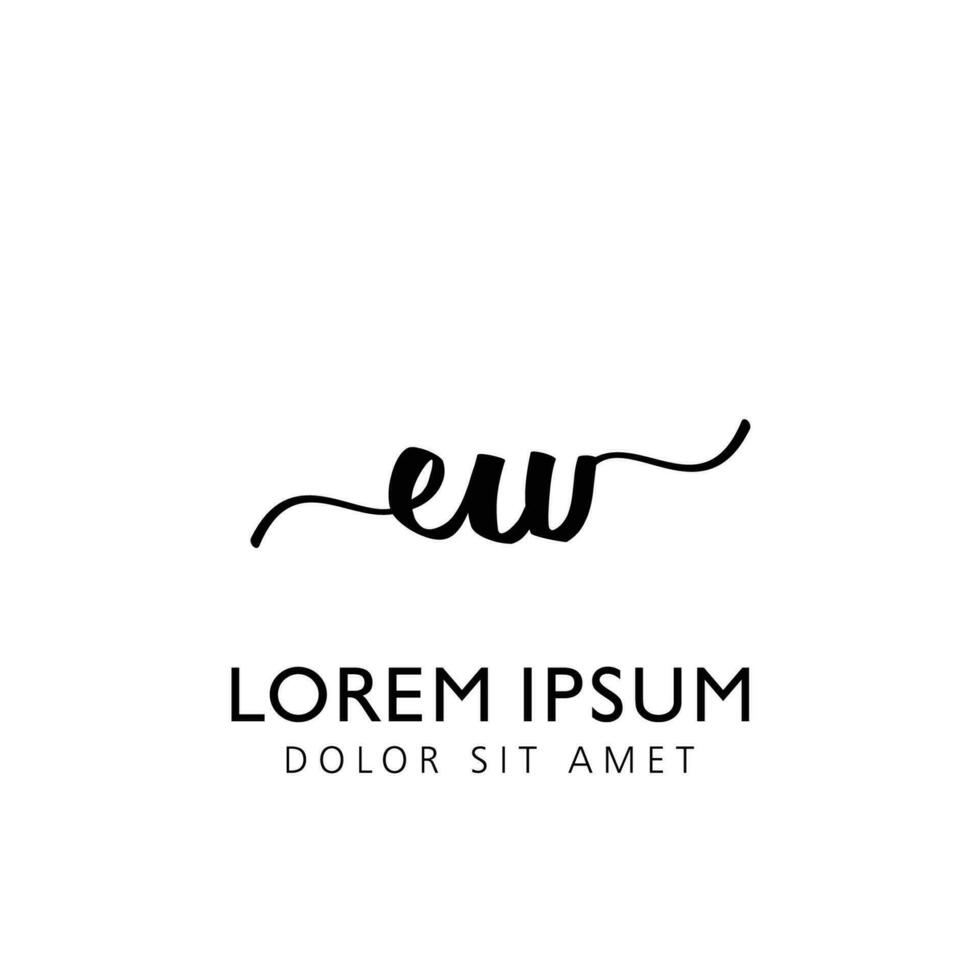 EW Initial Handwriting Template Design 27992092 Vector Art at Vecteezy