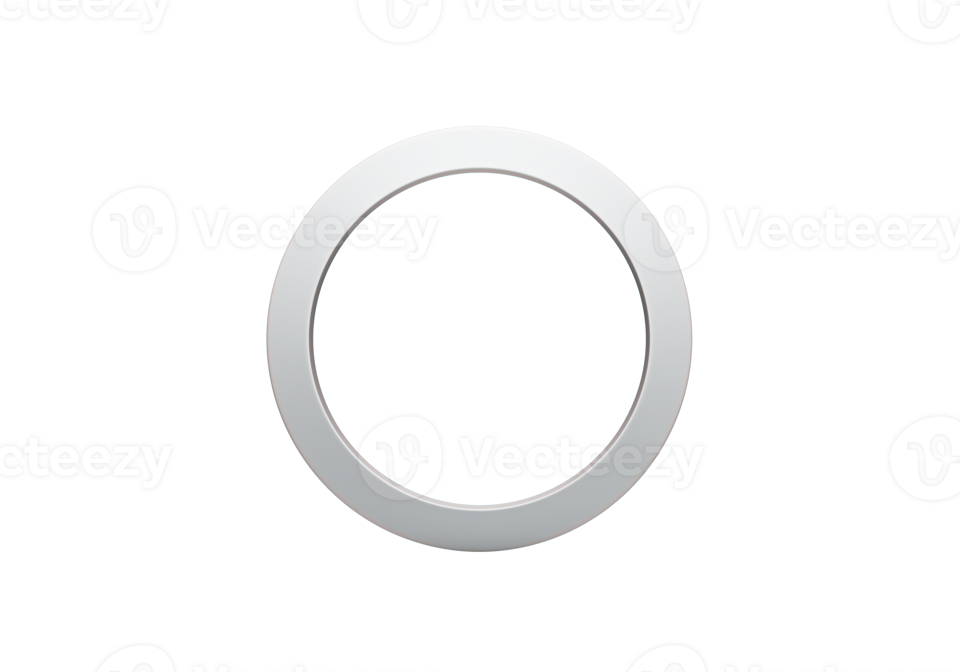 White ring Abstract white geometric shapes 3d illustration 27992628 PNG