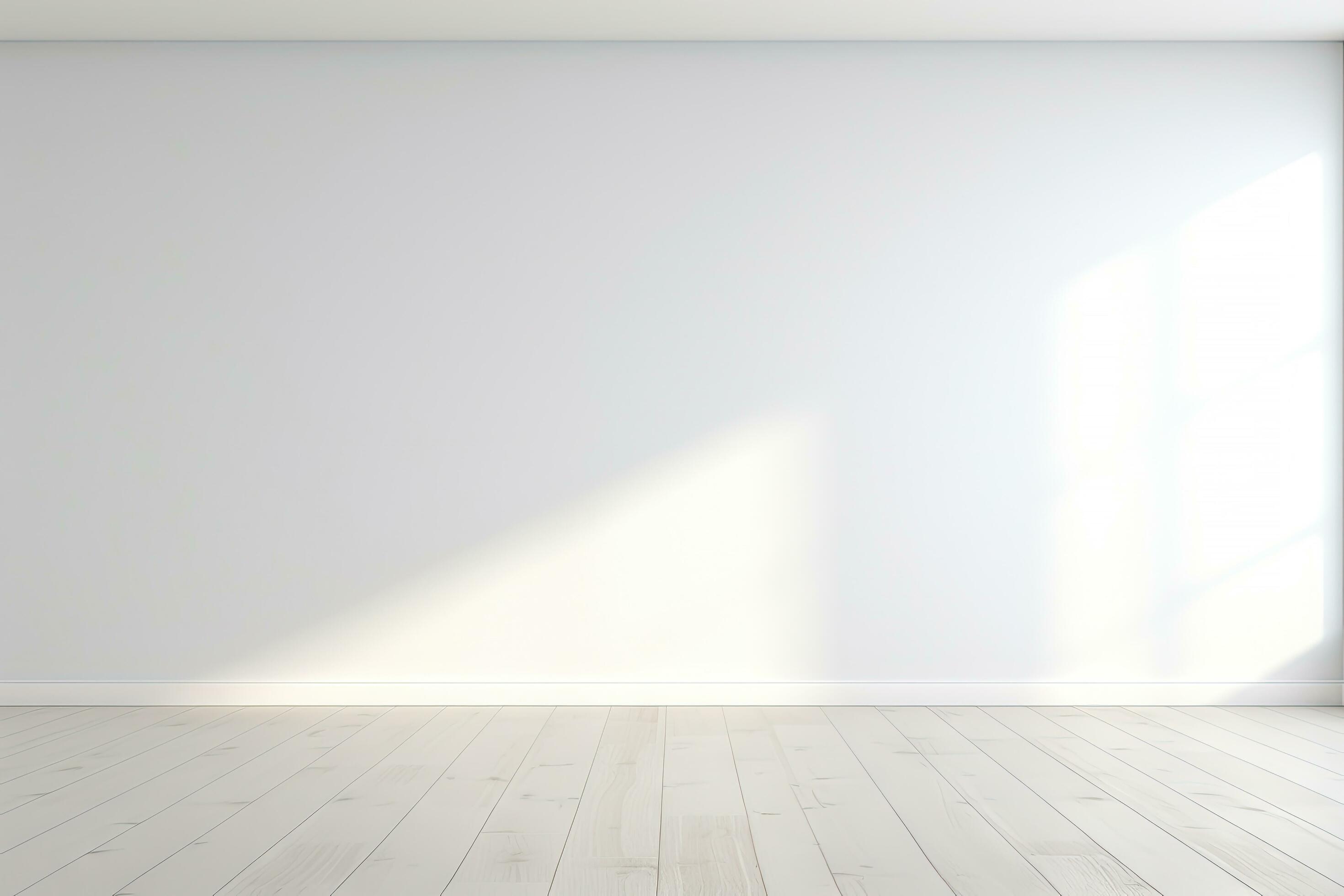 Minimal interior empty room with blank wall and floor with natural sun ...