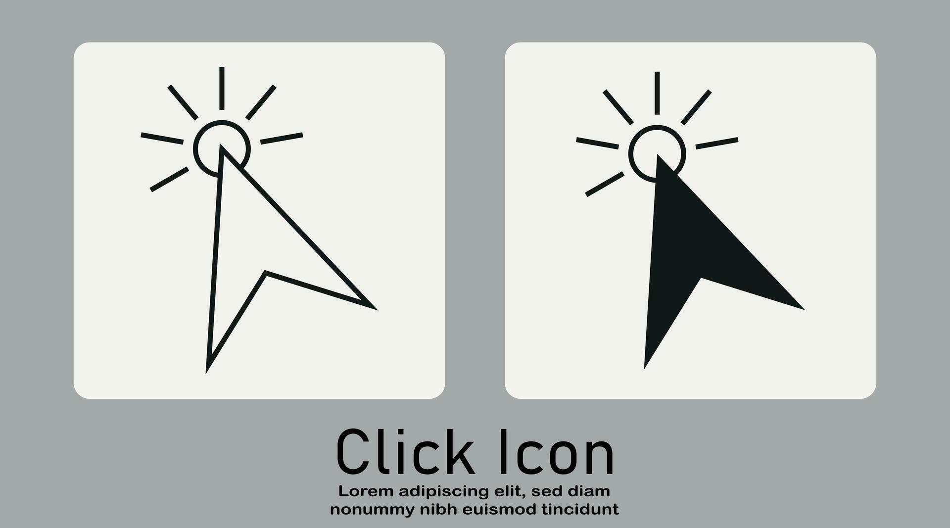Computer cursor click, arrow pointing click link button vector isolated ...
