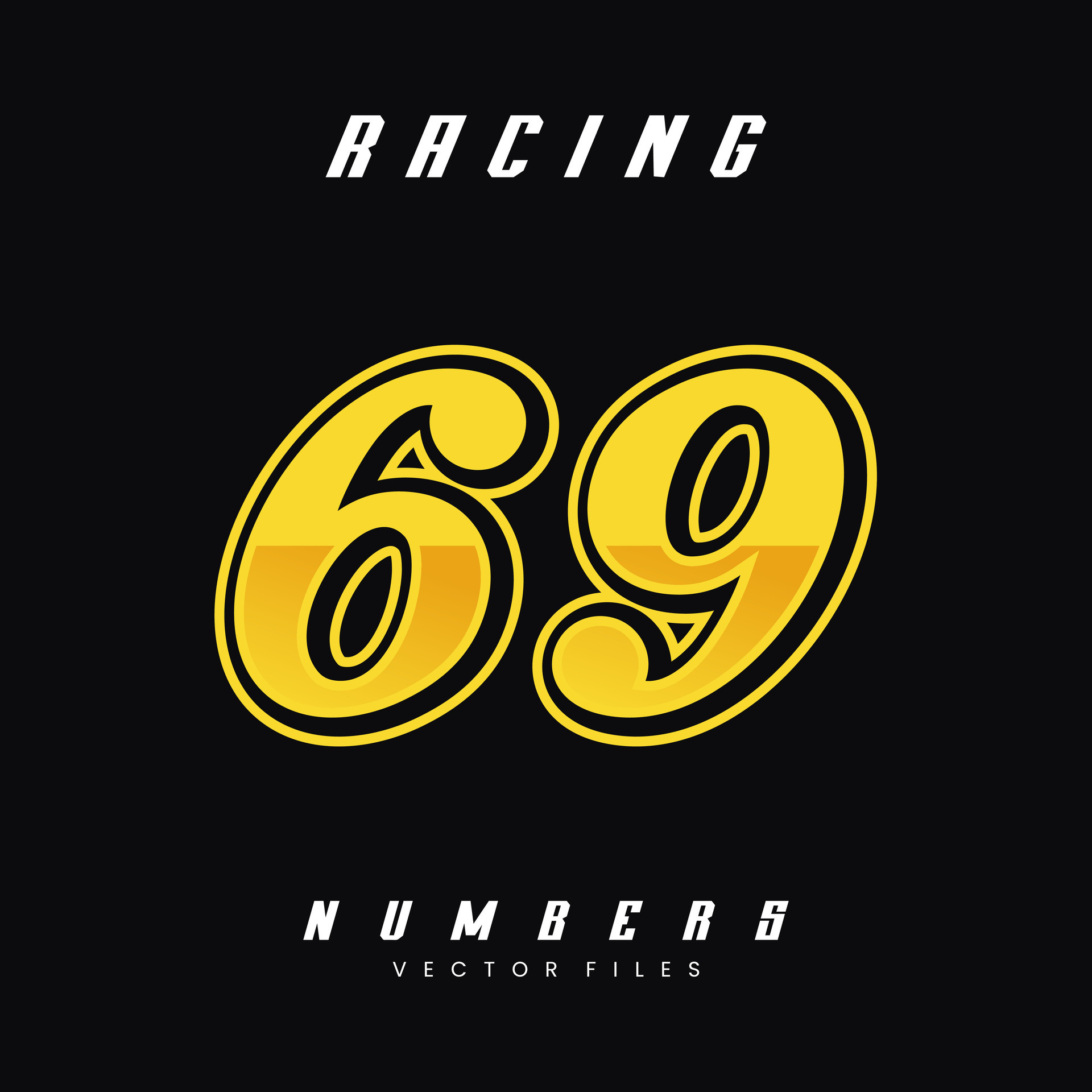 Racing Number 69 Vector Design Template 28003914 Vector Art At Vecteezy