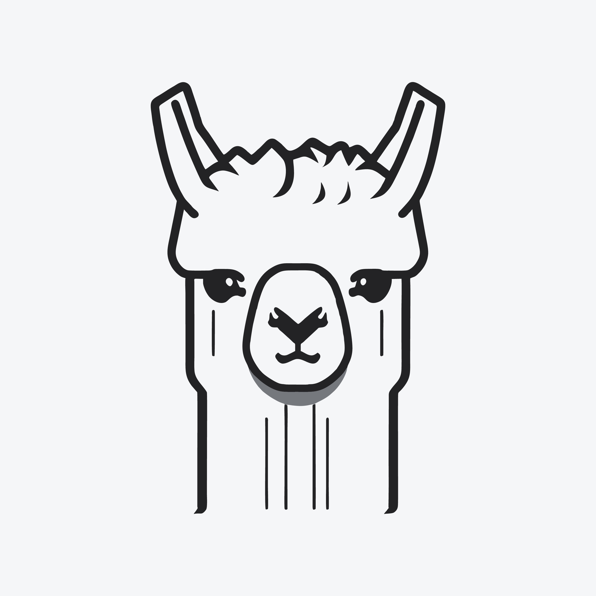 Llama Head Outline
