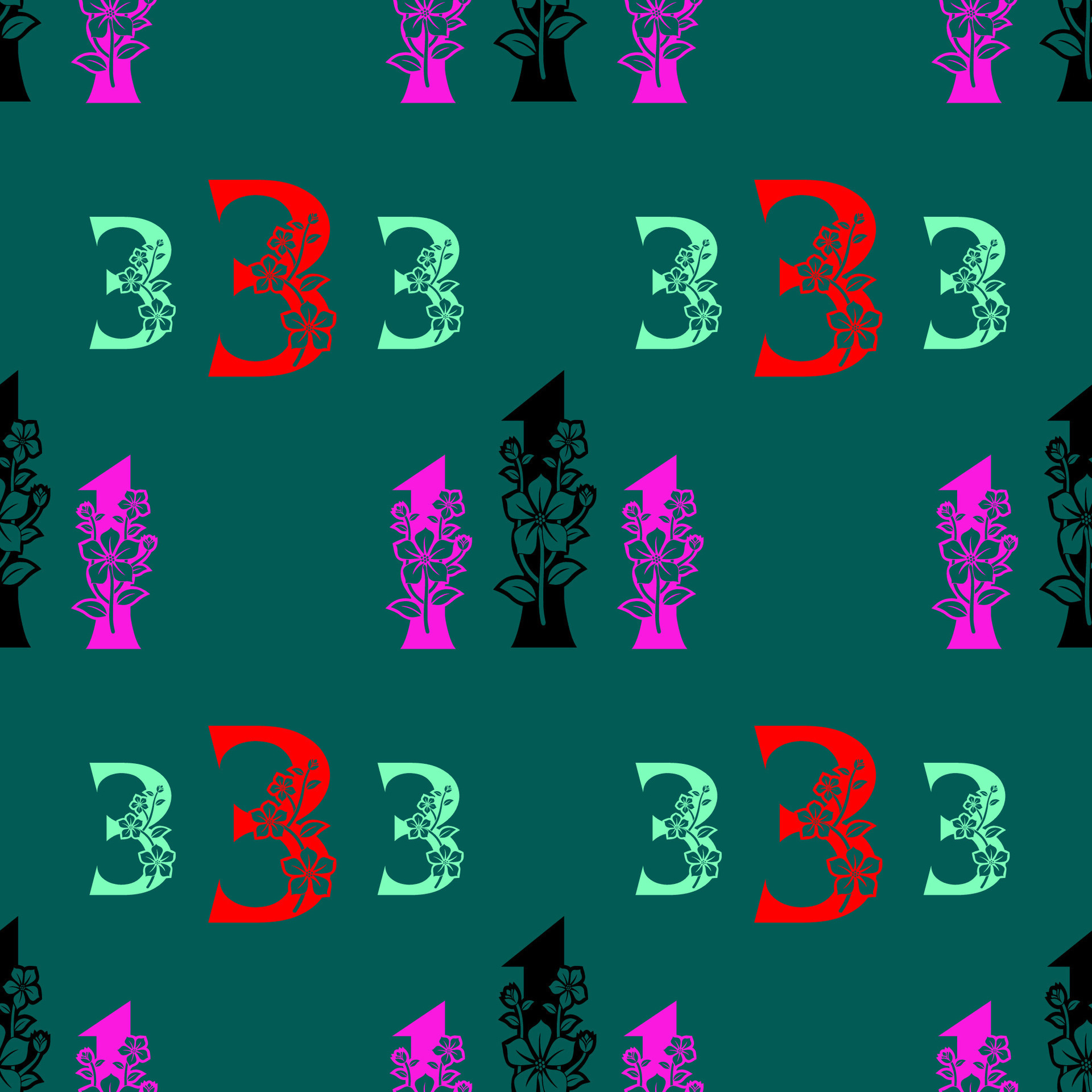 Seamless pattern of numbers. 28006305 Vector Art at Vecteezy