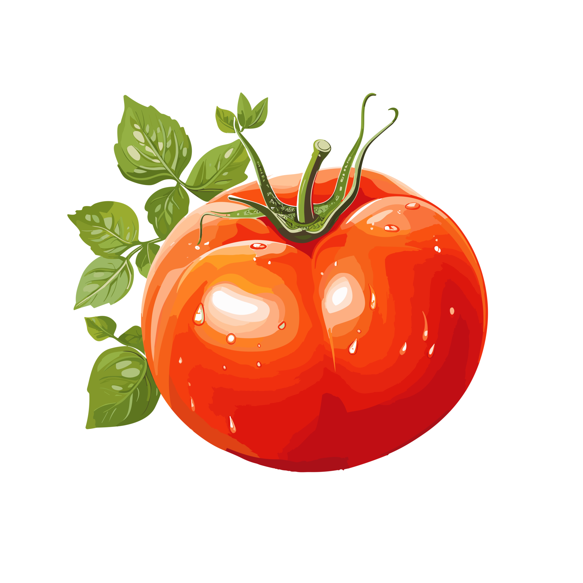 Tomato watercolor illustration, Vegetable isolated on transparent ...