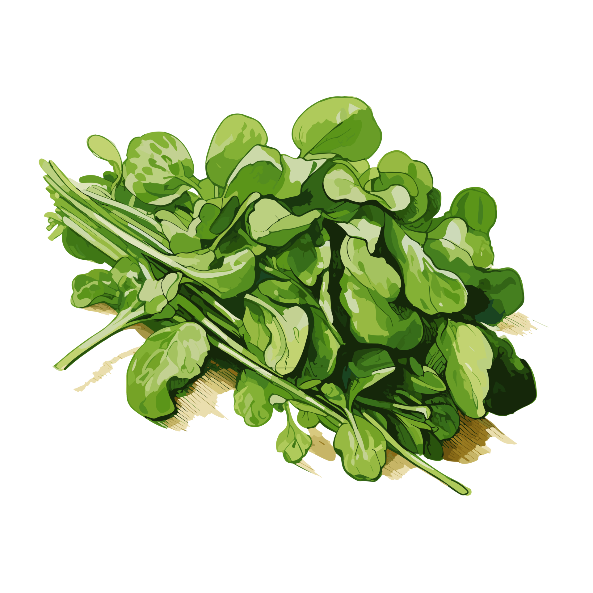 Watercress watercolor illustration, Vegetable isolated on transparent background, AI Generative ...