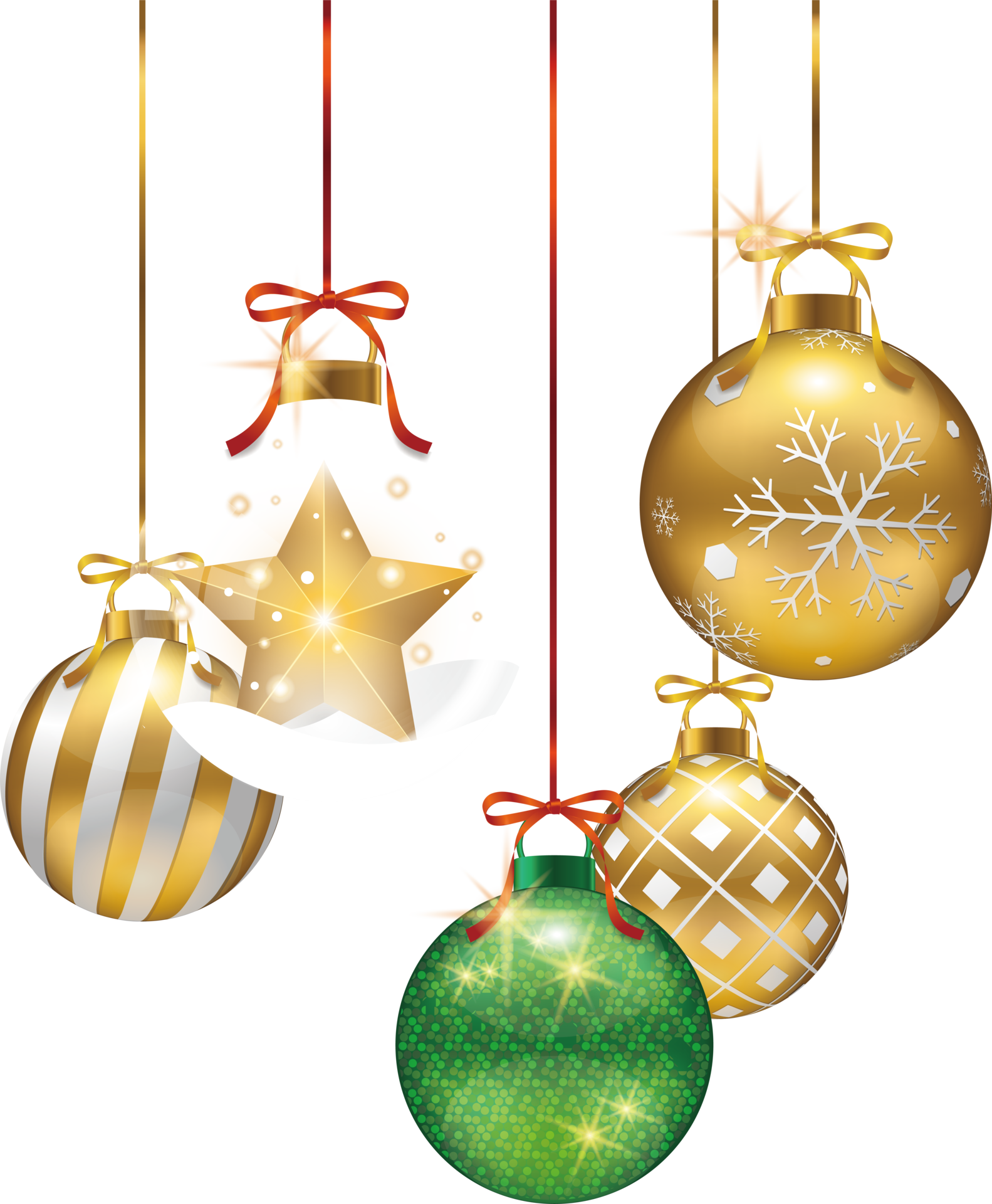 Set Of Christmas Decorations 28019950 Png