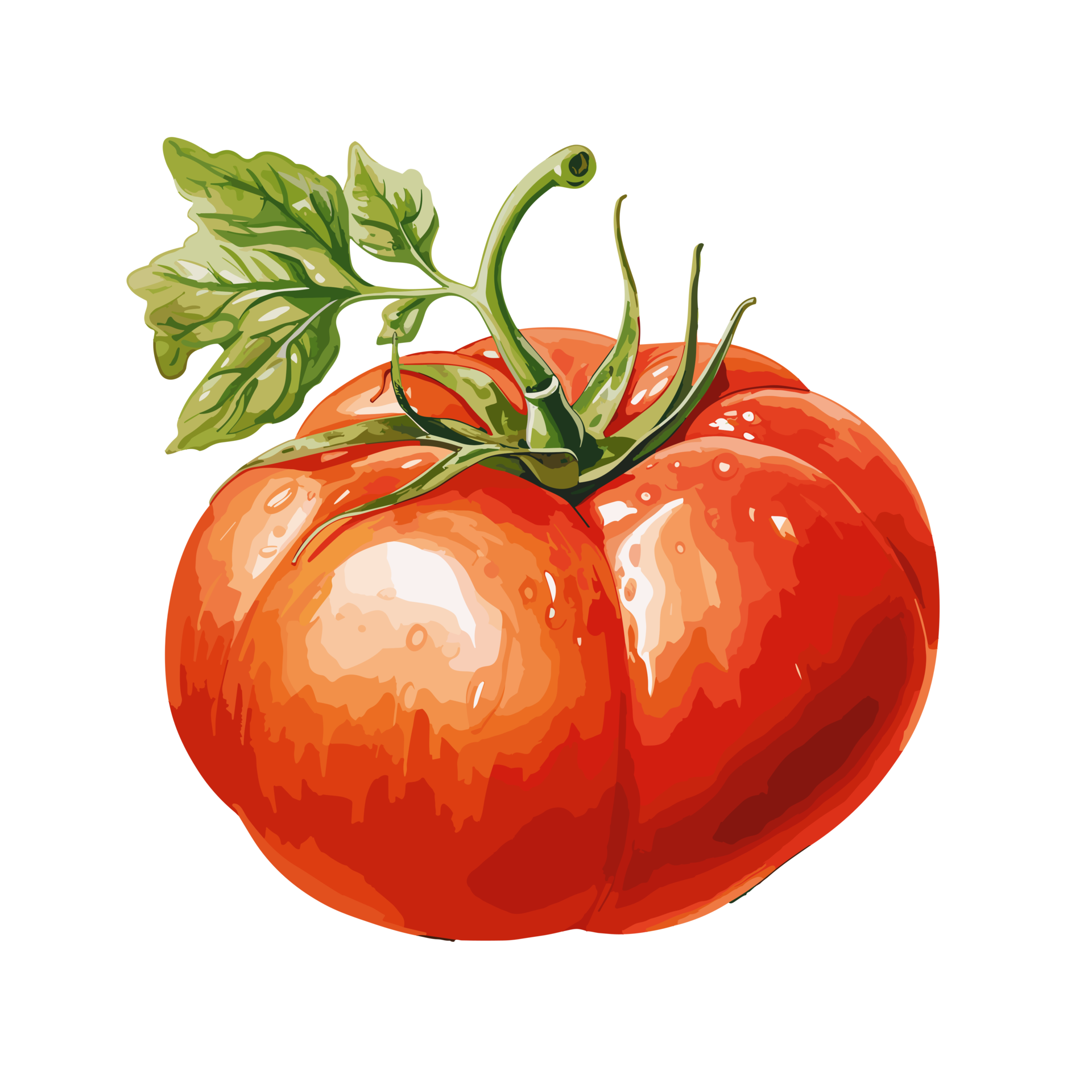Tomato watercolor illustration, Vegetable isolated on transparent ...