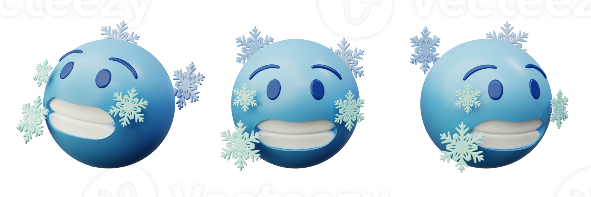 3d Emoticon Freezing Cold Emoji Or Yellow Ball Emoticon Symbol 28040286 Png