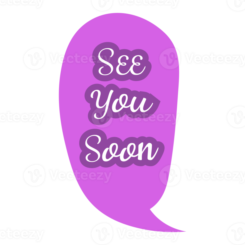See You Soon Set Small Talk Dialogue Flat Color Style 28046589 Png