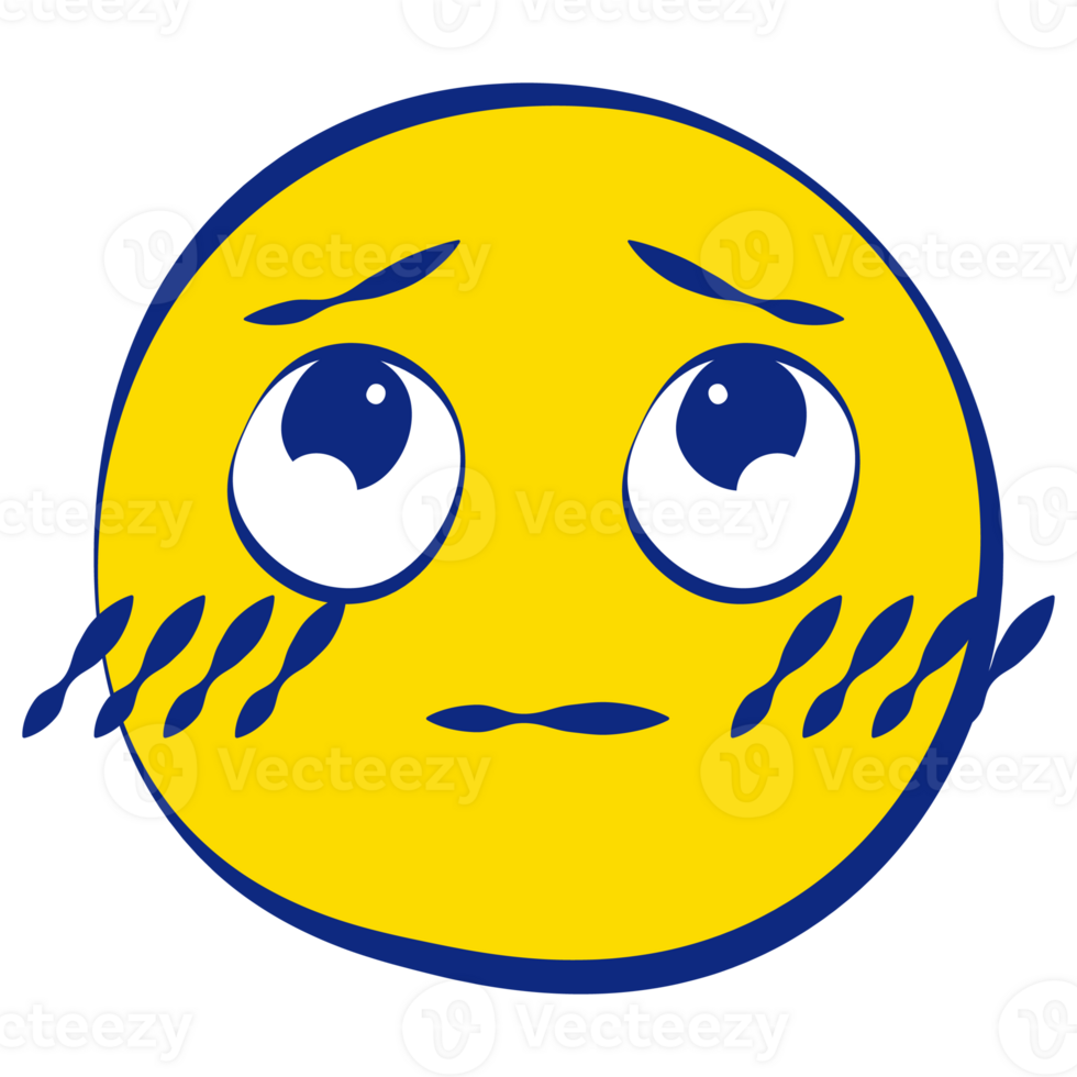 Embarrassed Grunge Emoticons Fill Style 28046612 Png
