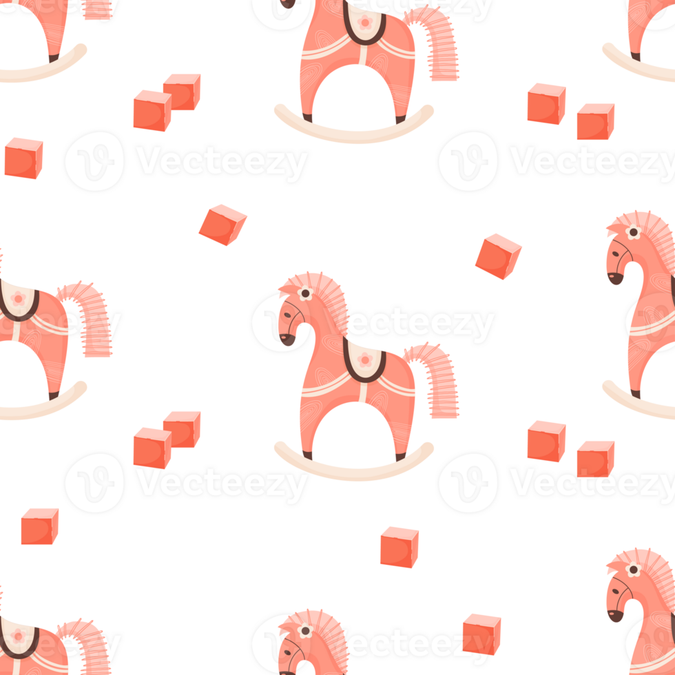 Kids seamless pattern. toys rocking horse 28054314 PNG Kids seamless pattern. toys rocking horse 28054314 PNG