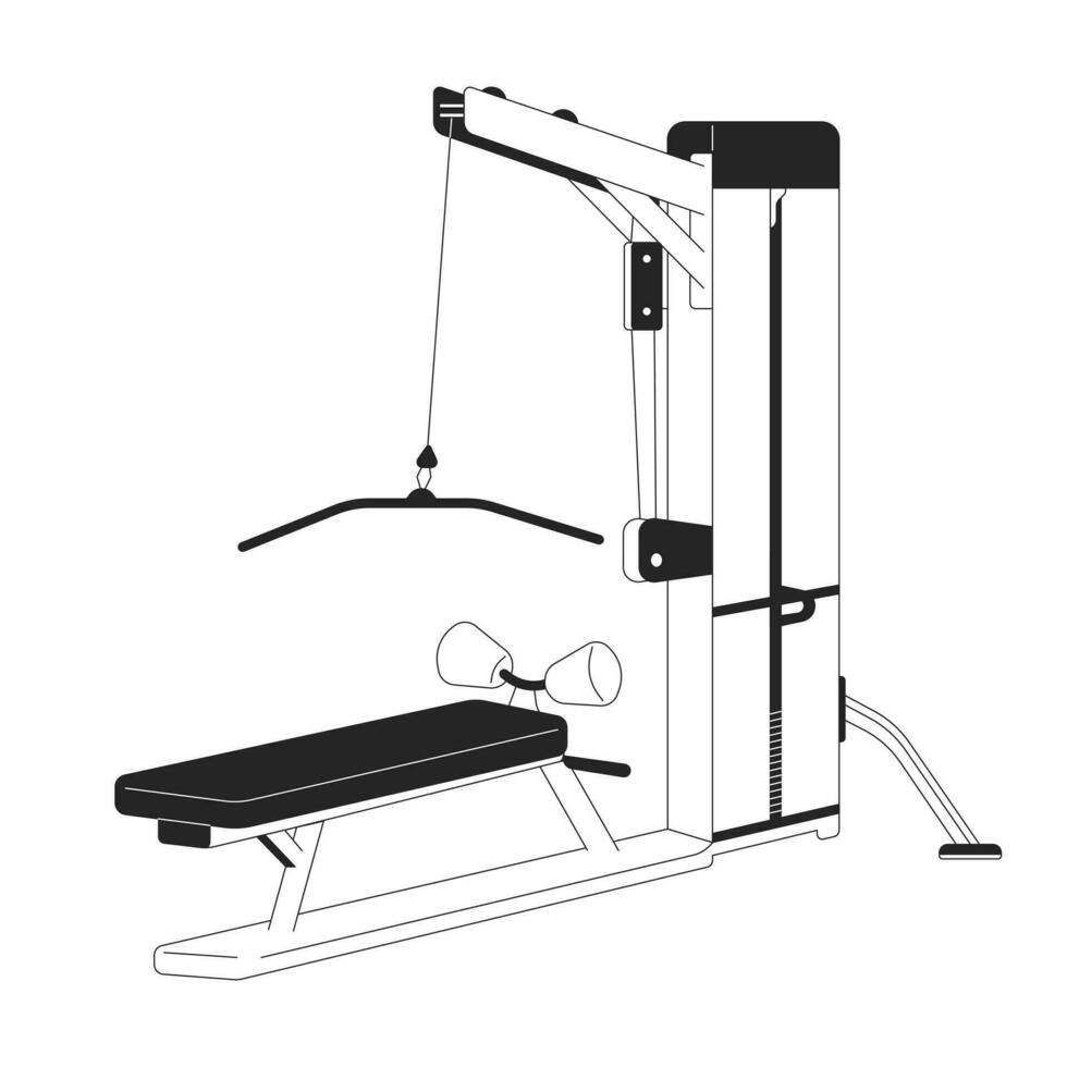 Lat pulldown machine flat monochrome isolated vector object 28059479 ... Lat pulldown machine flat monochrome isolated vector object 28059479 ...