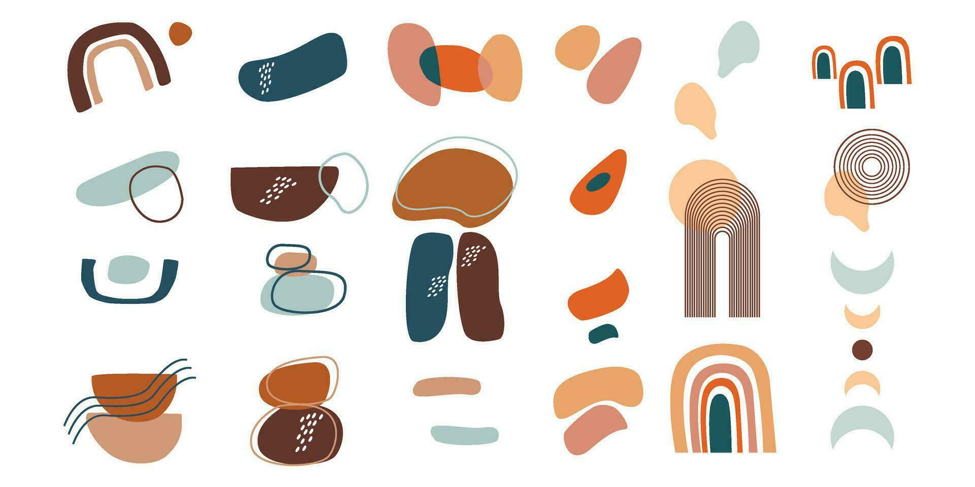 Abstract boho shape set 28078058 Vector Art at Vecteezy