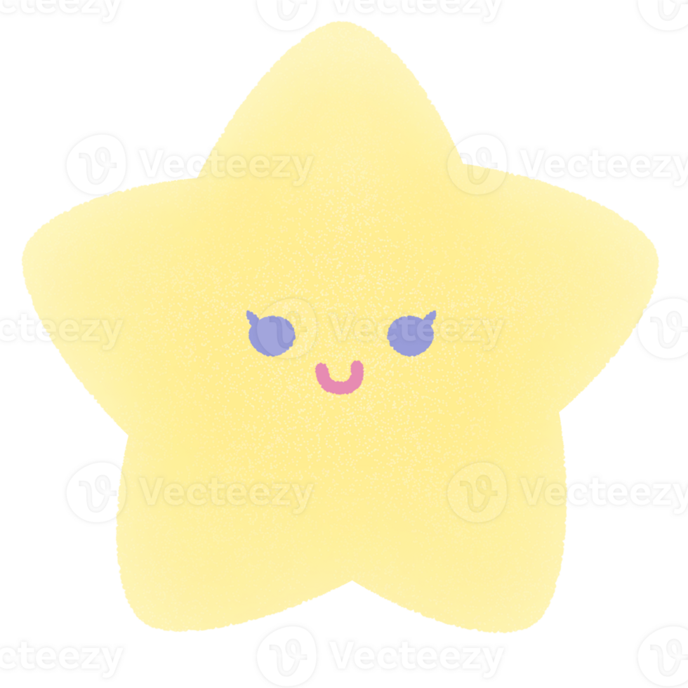 cute yellow star 28079504 PNG
