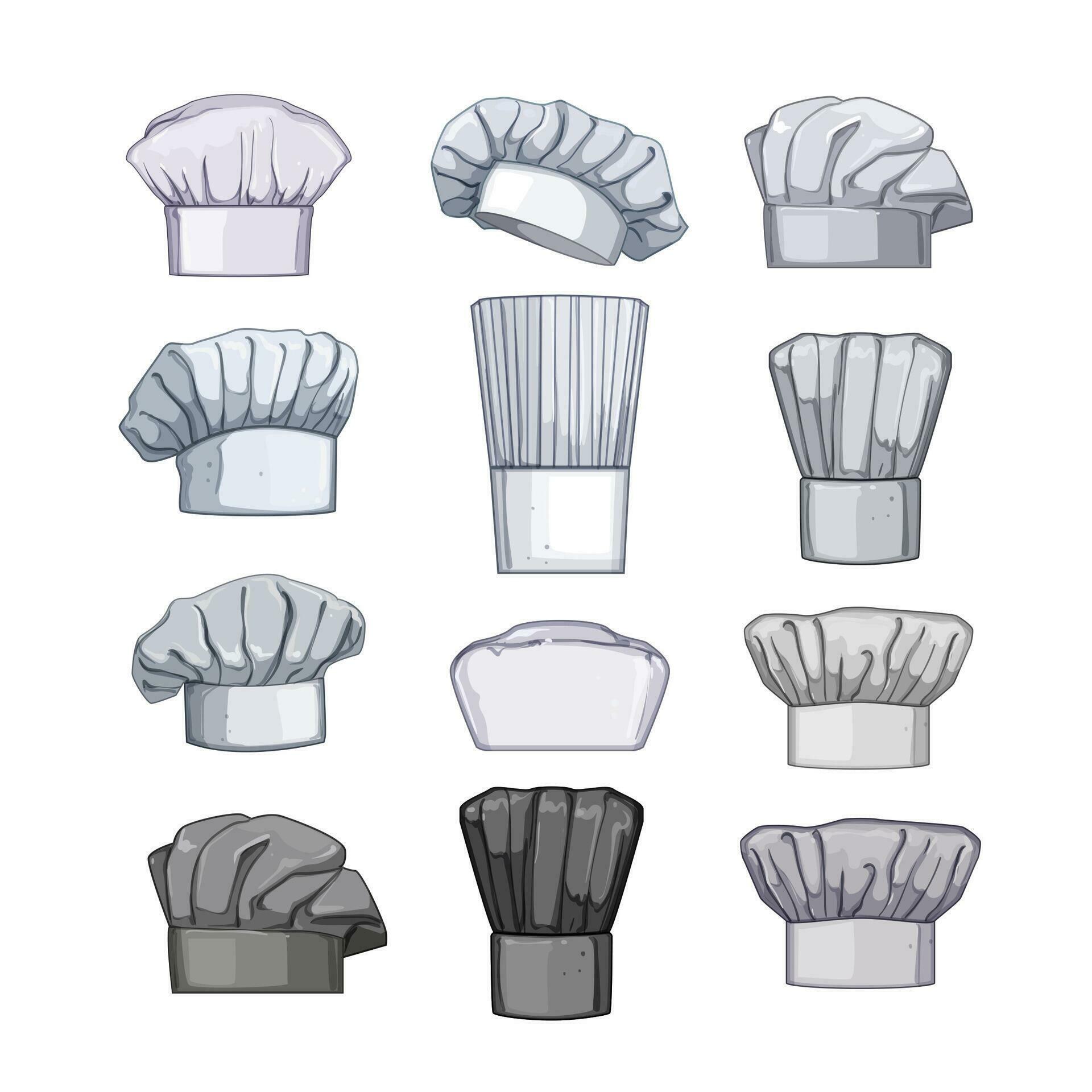 chef hat set cartoon vector illustration 28080249 Vector Art at Vecteezy