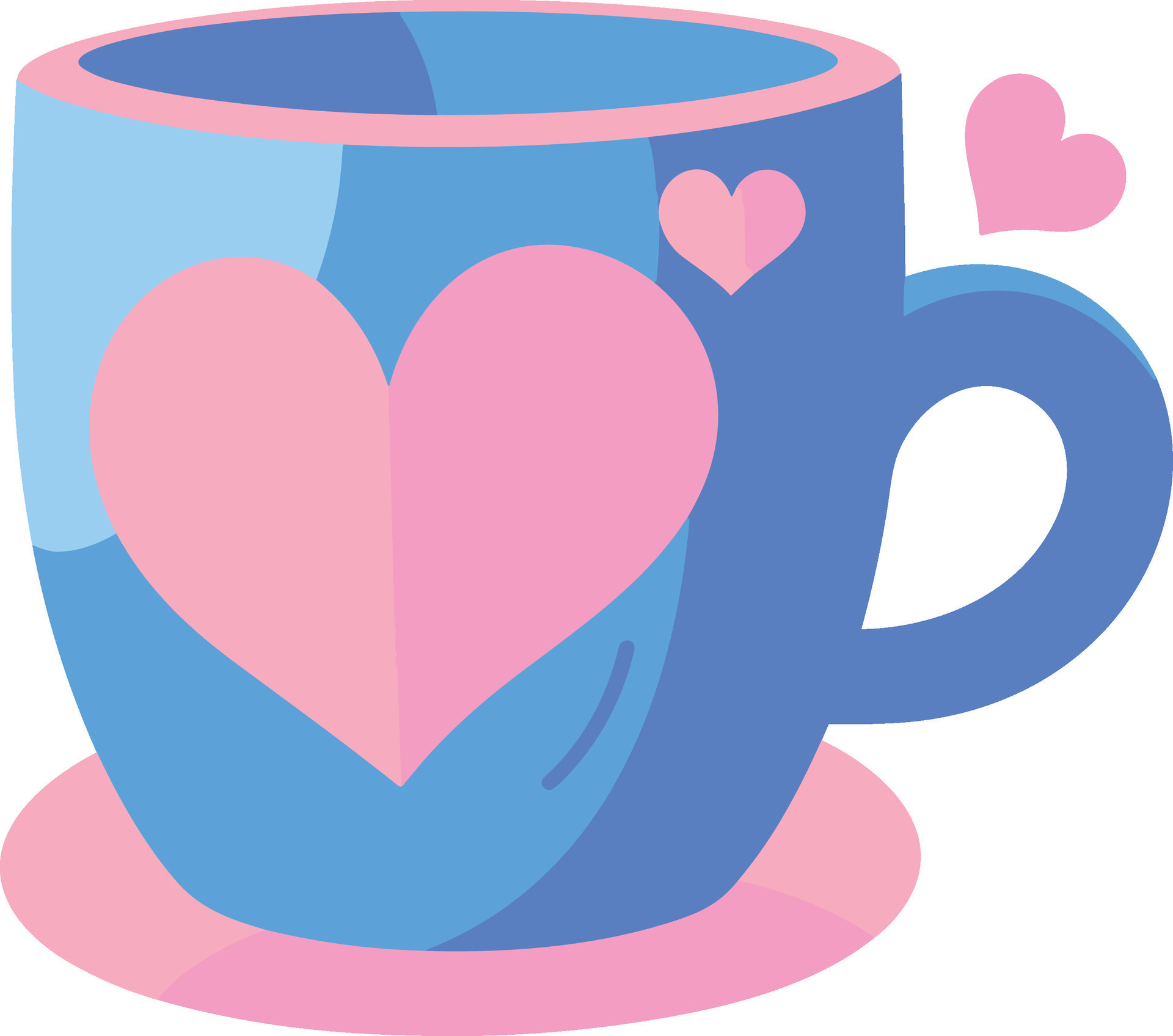 coffee mug with heart in UX UI flat style 28082396 Vector Art at Vecteezy