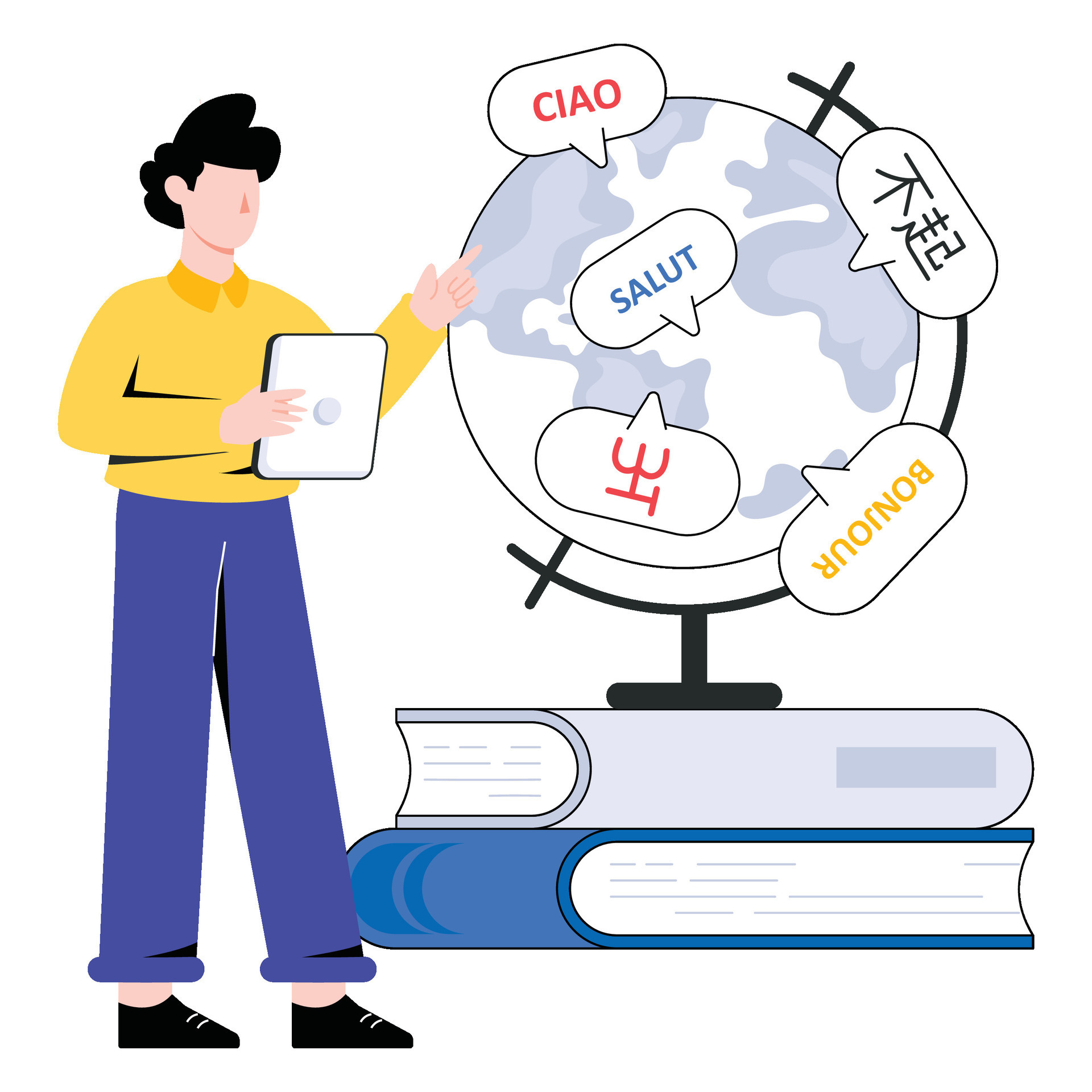 World Languages flat style design vector illustration. stock ...