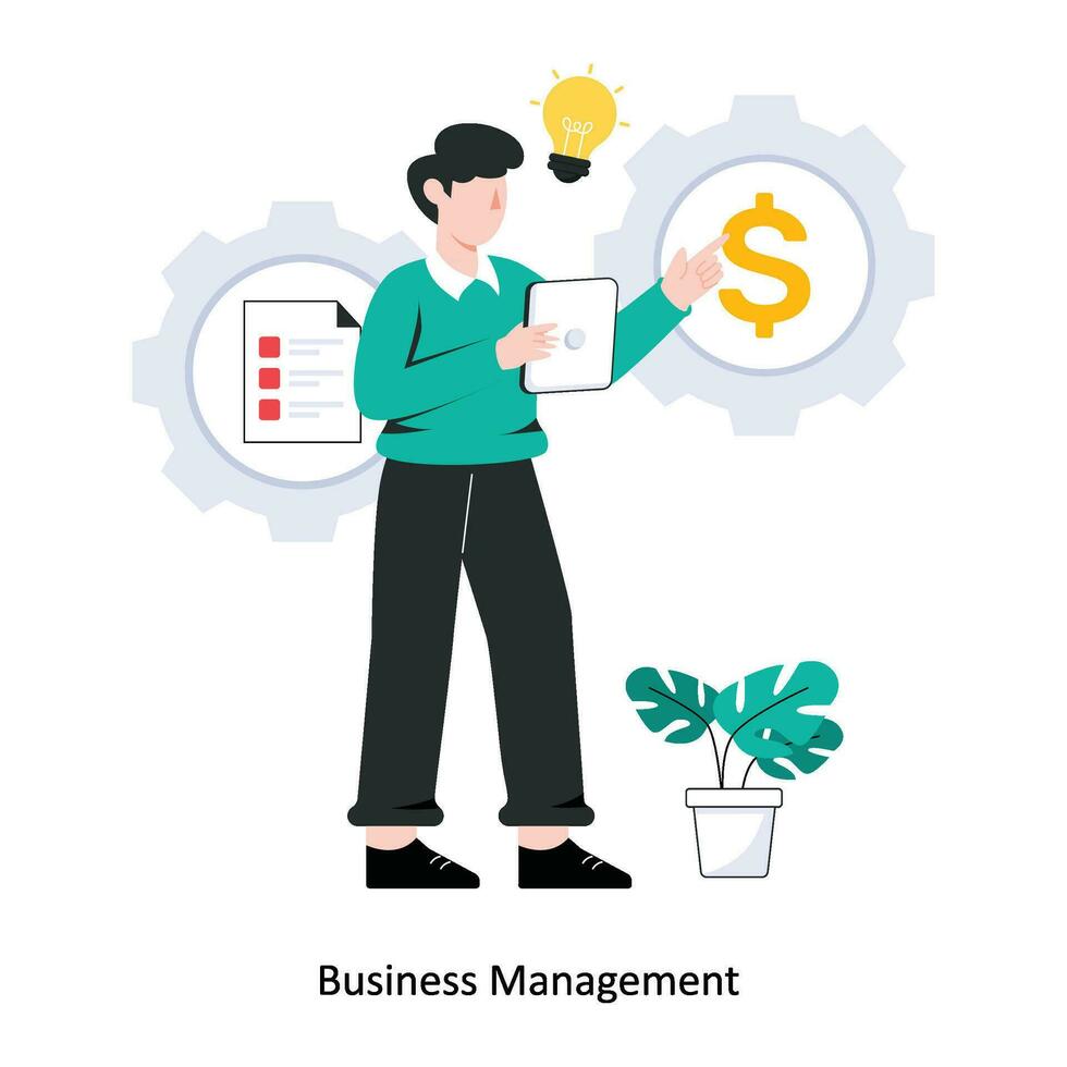 Business Management flat style design vector illustration. stock ...